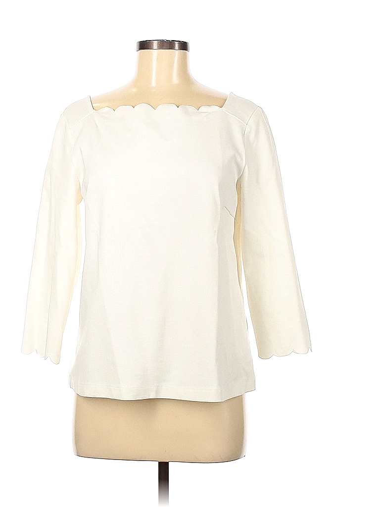 Eri Ali Solid White Ivory 3 4 Sleeve Top Size M 80 Off Thredup