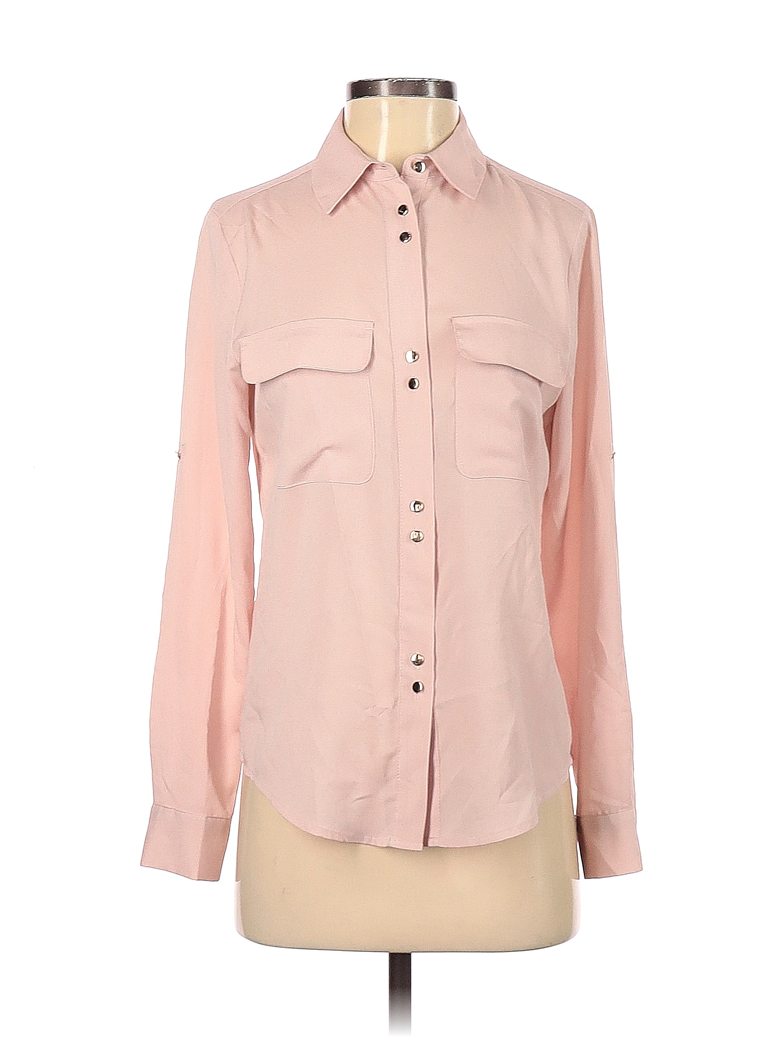 Ivanka Trump 100% Polyester Solid Pink Long Sleeve Blouse Size XS - 87% off | thredUP