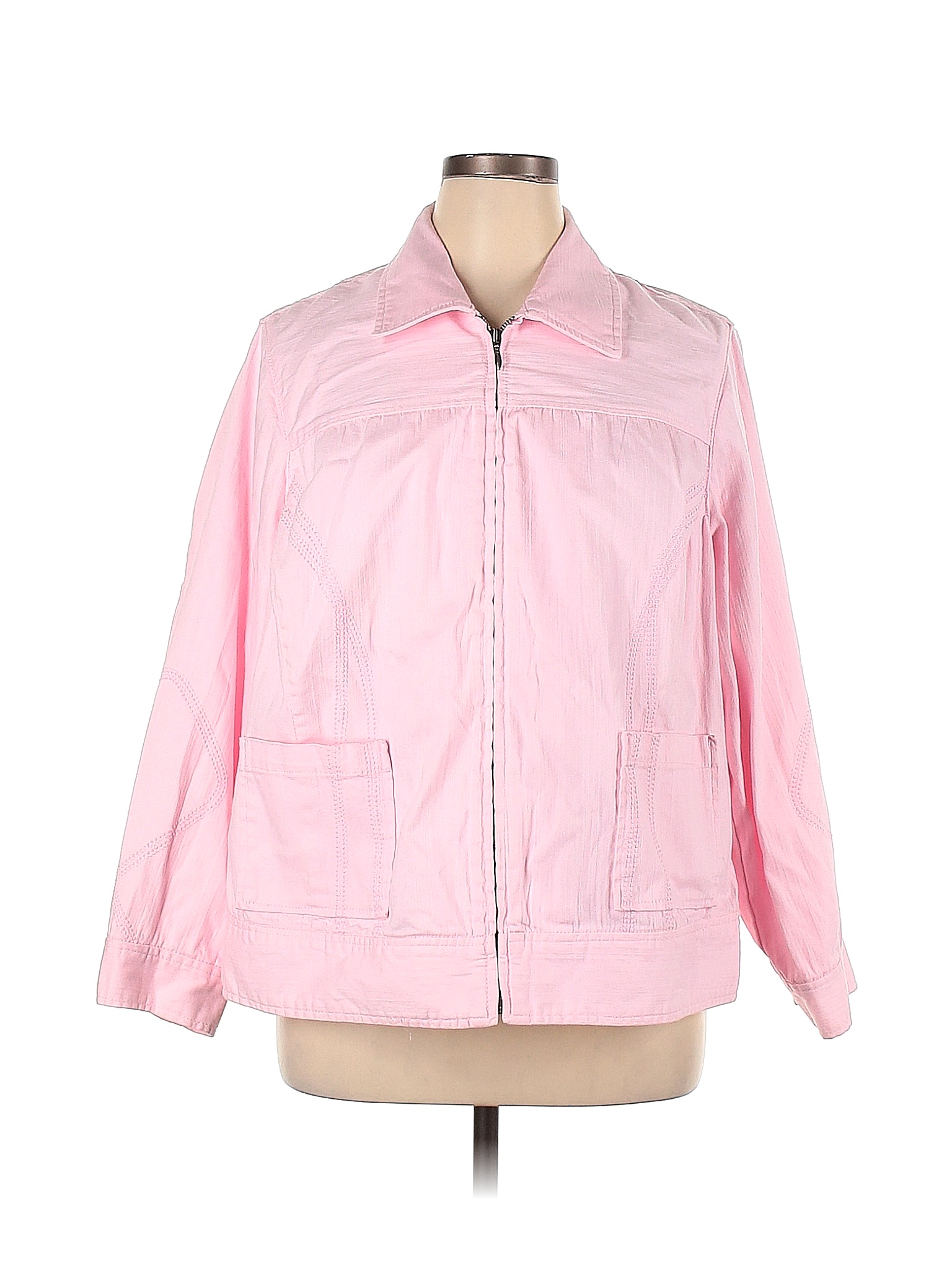 Cj Banks Solid Pink Jacket Size 1X (Plus) - 75% off | thredUP