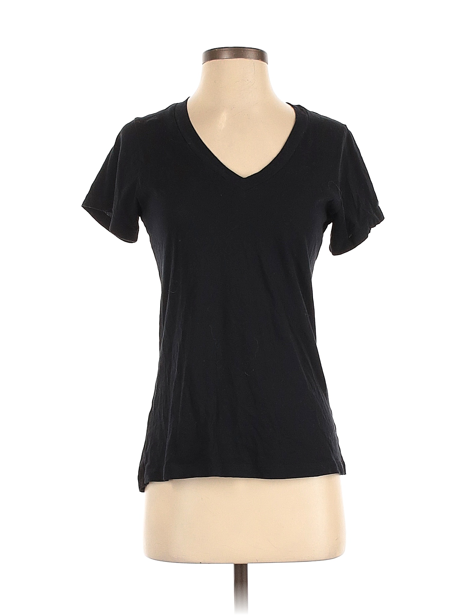 Michele B 100 Cotton Polka Dots Black Short Sleeve T Shirt Size S