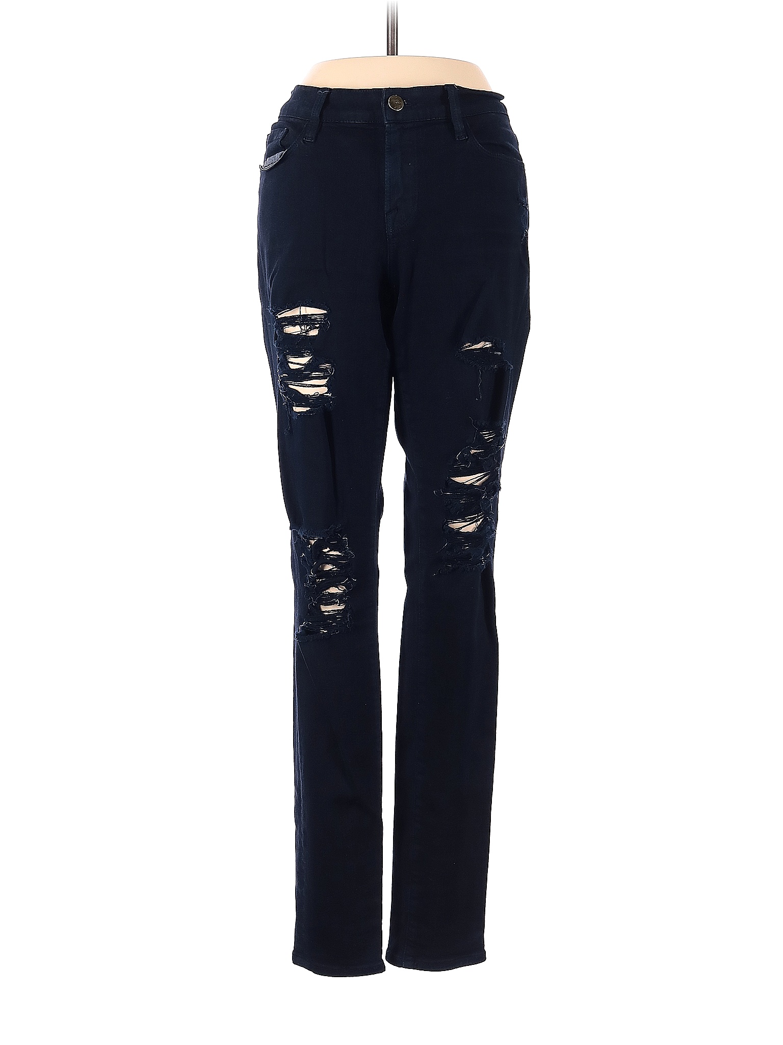 FRAME Denim Solid Blue Jeans 28 Waist - 96% off | thredUP