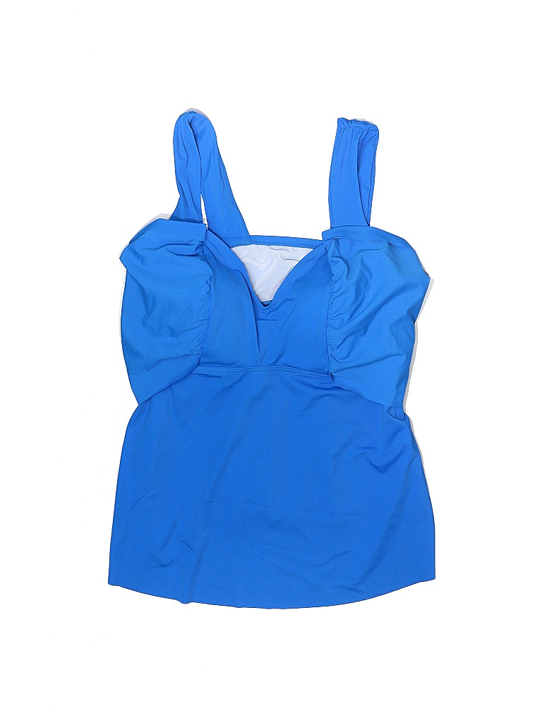 Swimsuits for all Solid Blue Swimsuit Top Size 20 (Plus) - 63% off ...