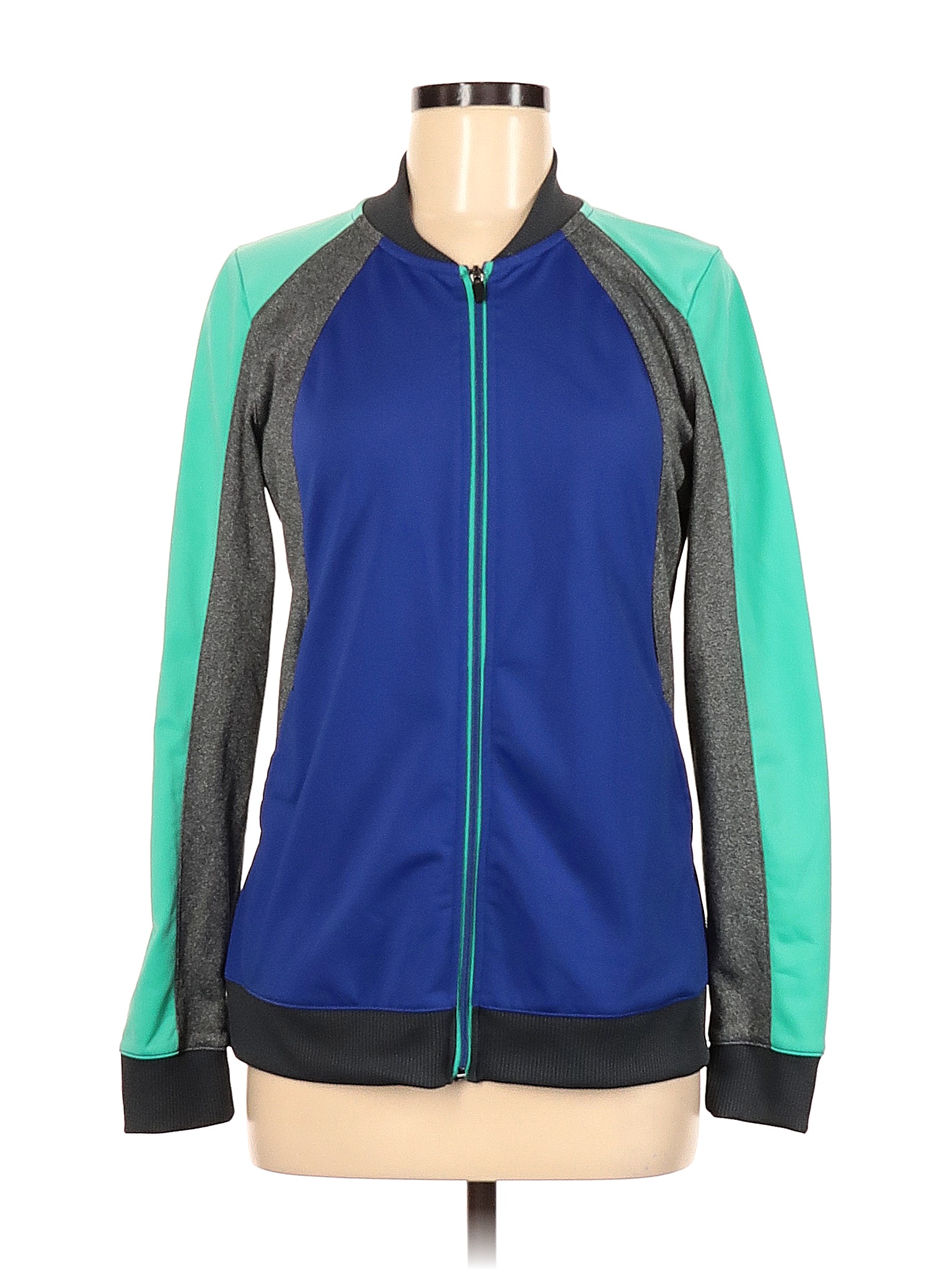 Bcg 100% Polyester Solid Blue Gray Track Jacket Size M - 53% off | thredUP