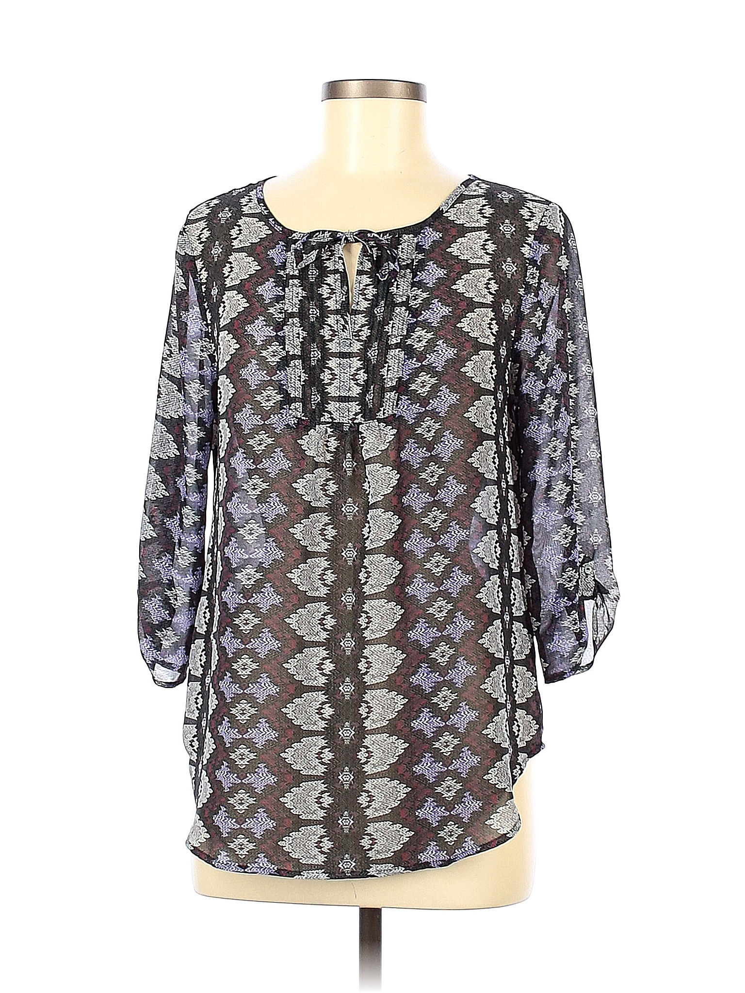 Violet And Claire 100 Polyester Polka Dots Colored Black Short Sleeve