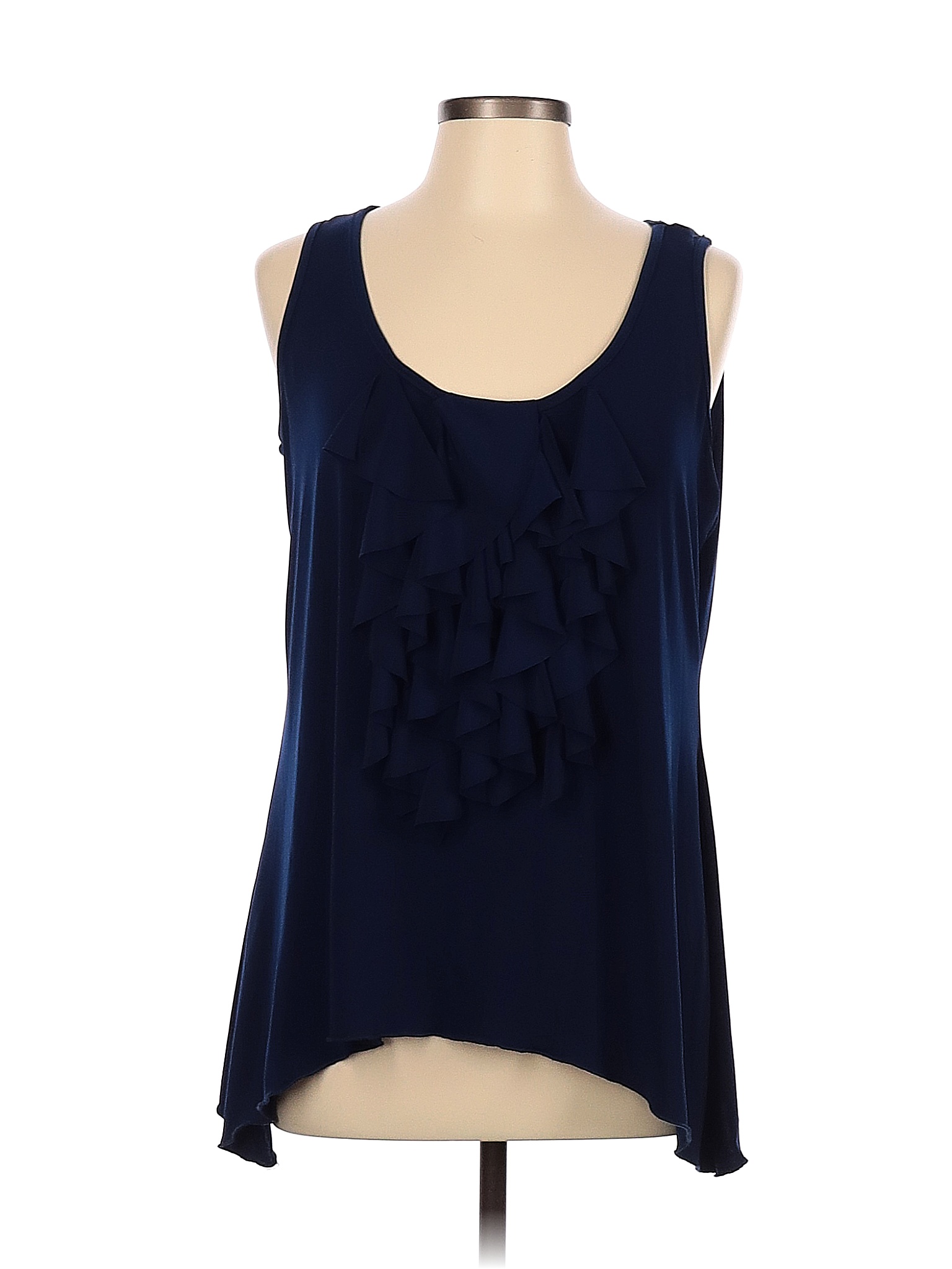 Ashley Stewart Solid Blue Short Sleeve Top Size 12 Plus 77 Off