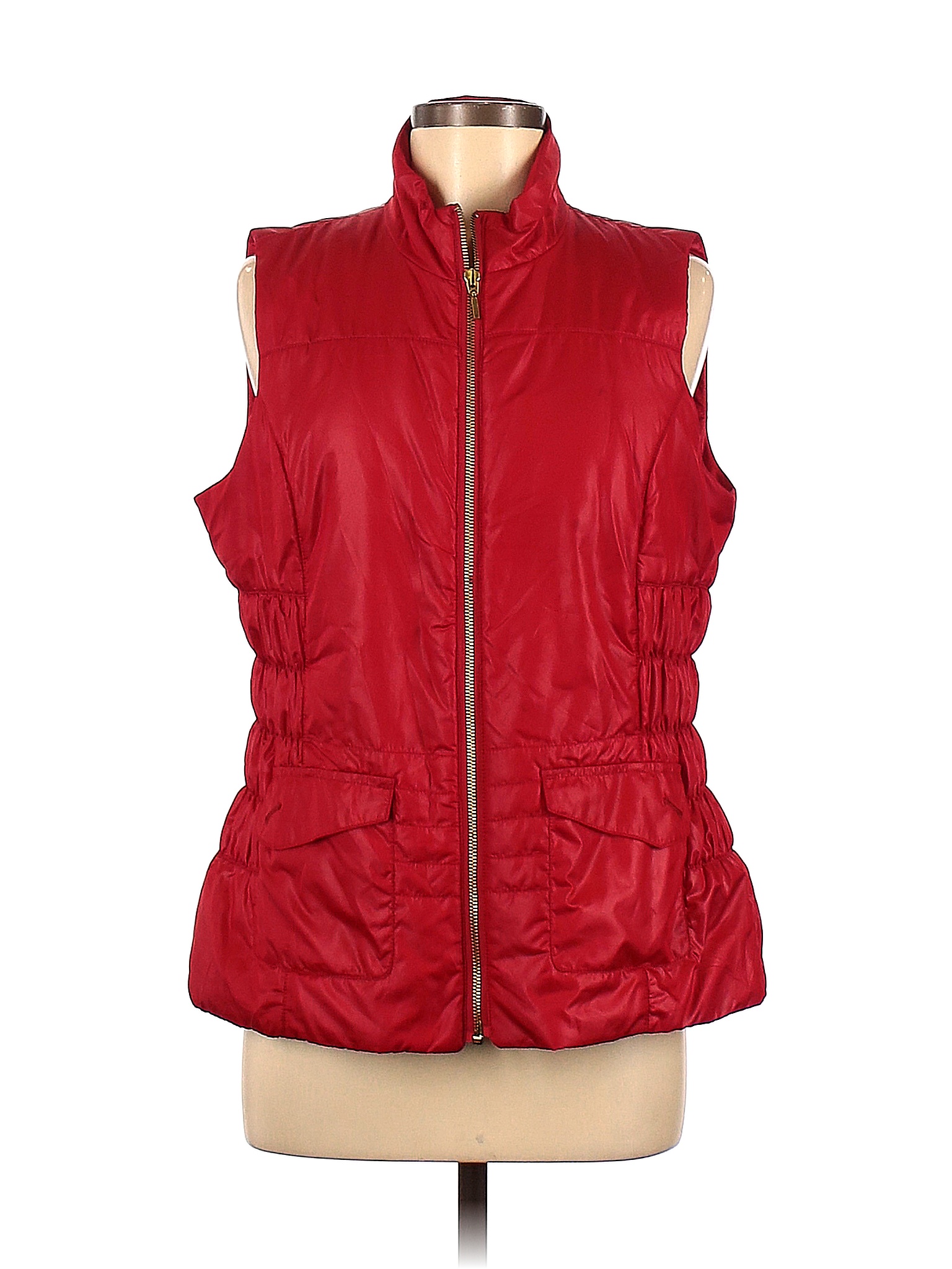 Zenergy by Chico's 100% Polyester Solid Red Vest Size Med (1) - 77% off ...