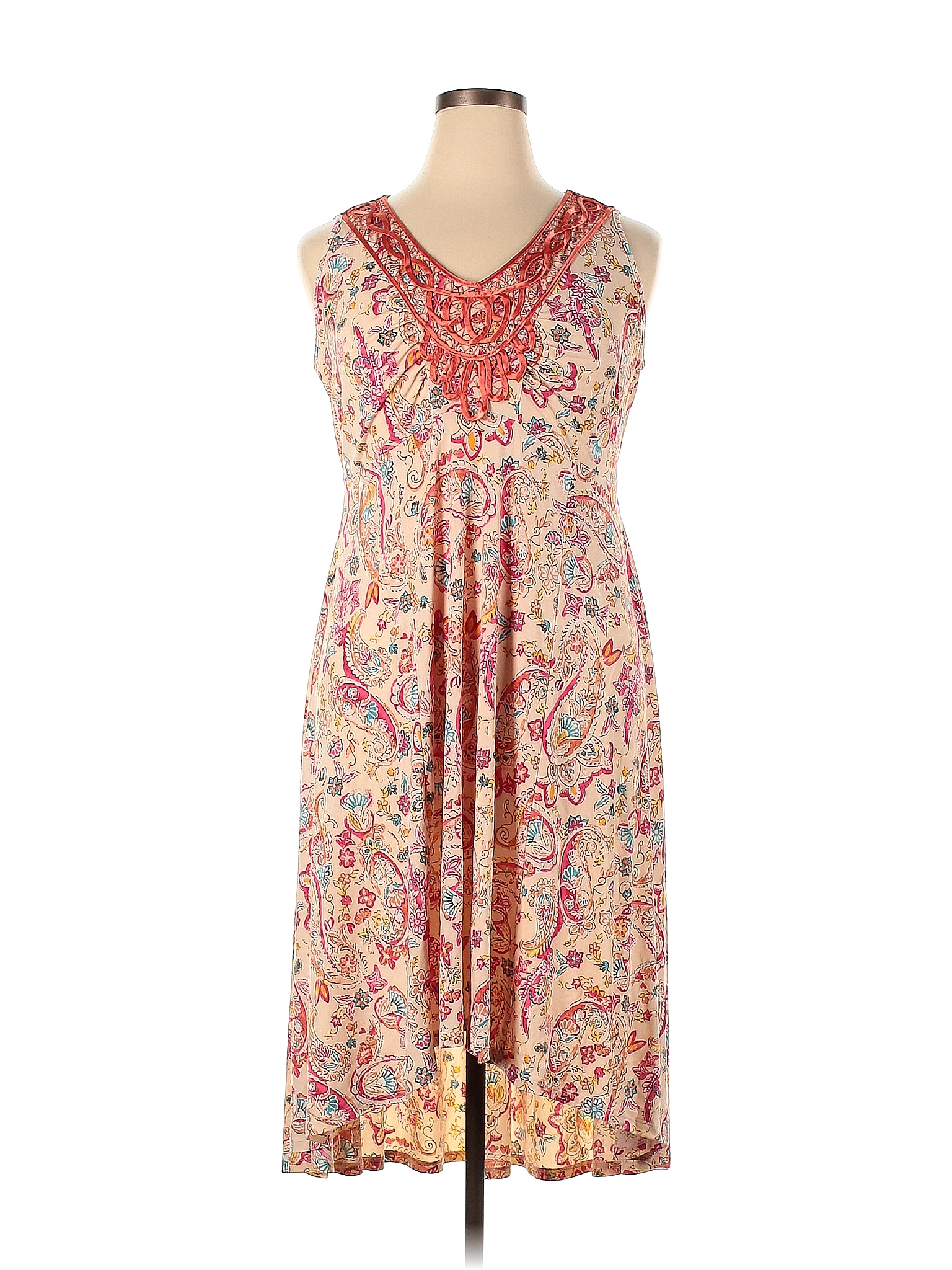 World Unity Multi Color Orange Casual Dress Size XL - 45% off | thredUP