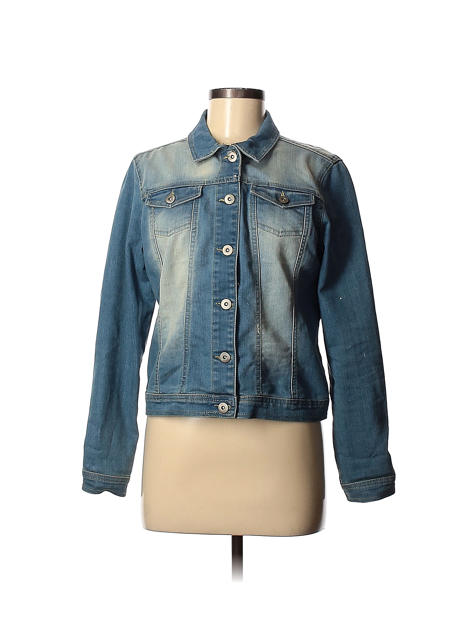 Baccini 100% Cotton Solid Blue Jacket Size M - 73% off | thredUP