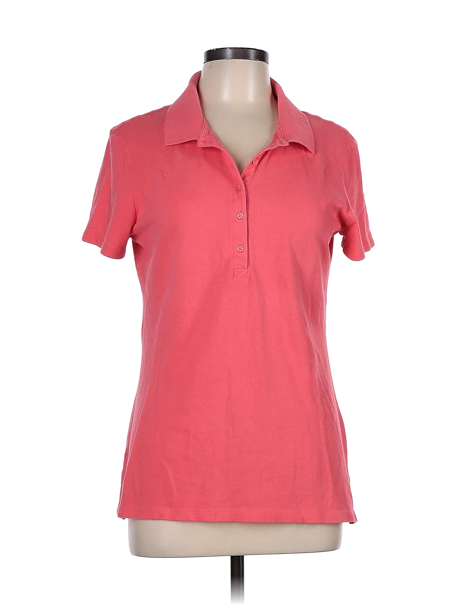 Faded Glory Solid Colored Pink Short Sleeve Polo Size 12 14 55 Off