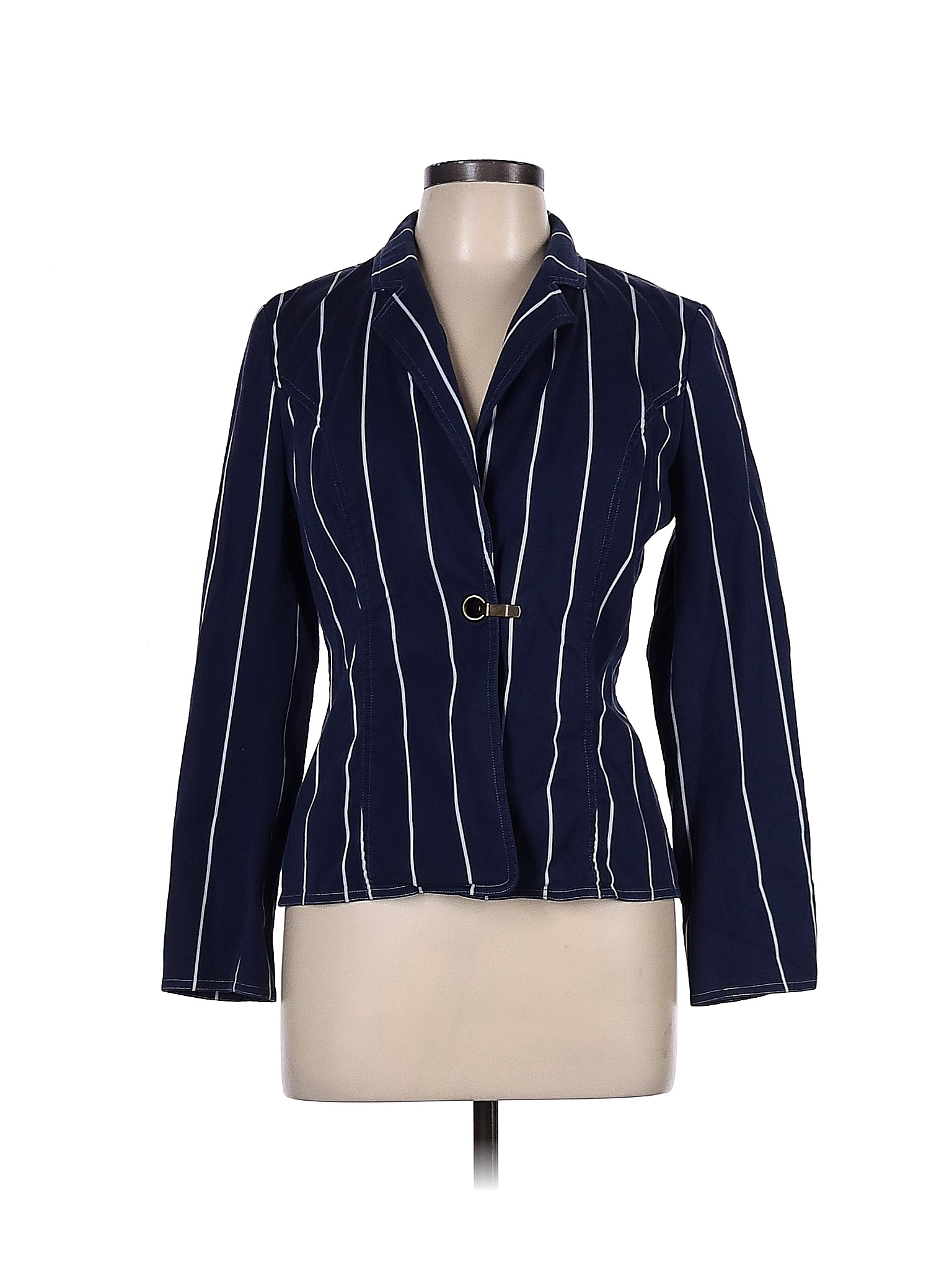 Peck & Peck Stripes Blue Jacket Size 10 - 91% off | thredUP