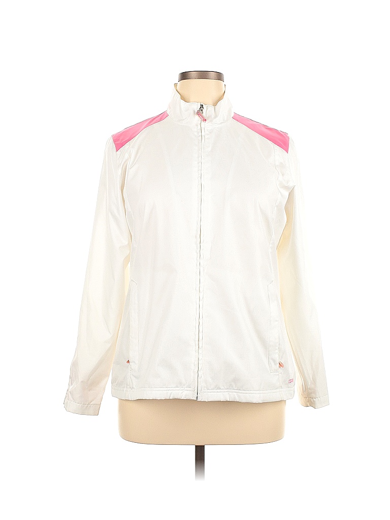 0039 Italy Solid White Track Jacket Size XL - 74% off | thredUP