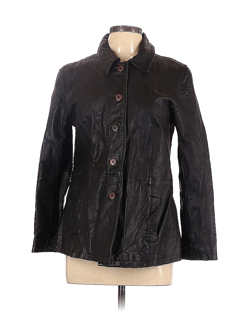 Petite Sophisticate 100% Leather Black Leather Jacket Size L - 78% off | thredUP