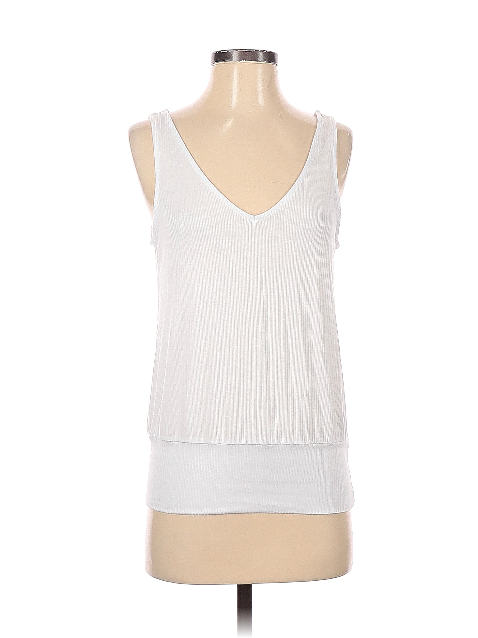 Boston Proper Solid White Tank Top Size S - 75% off | thredUP