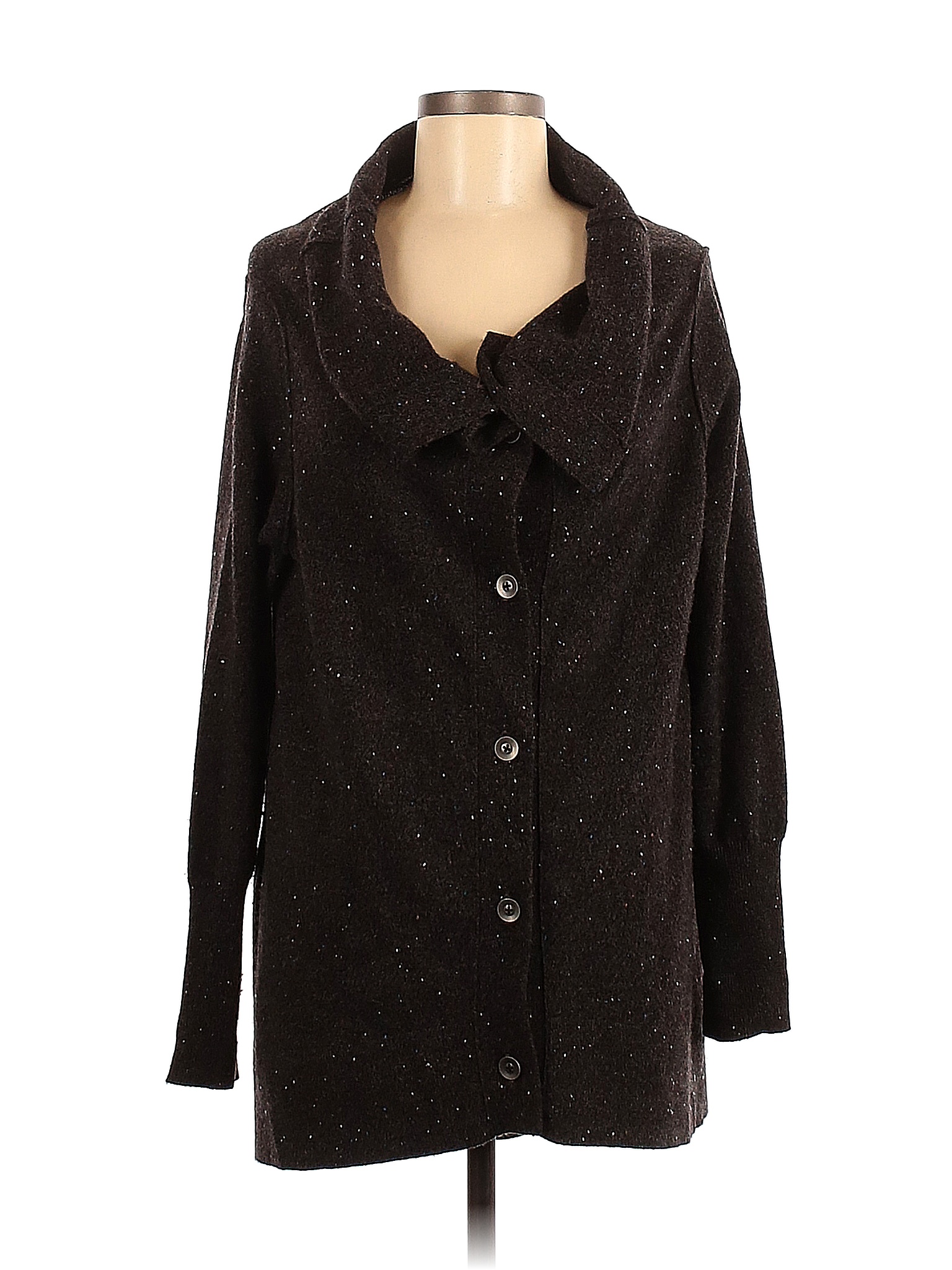 Kokun Solid Black Wool Cardigan Size M - 83% off | thredUP