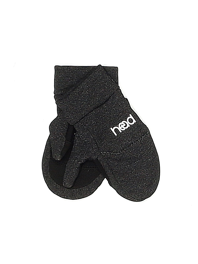 Head Solid Black Gray Mittens Size X-Small (Kids) - 57% off | thredUP