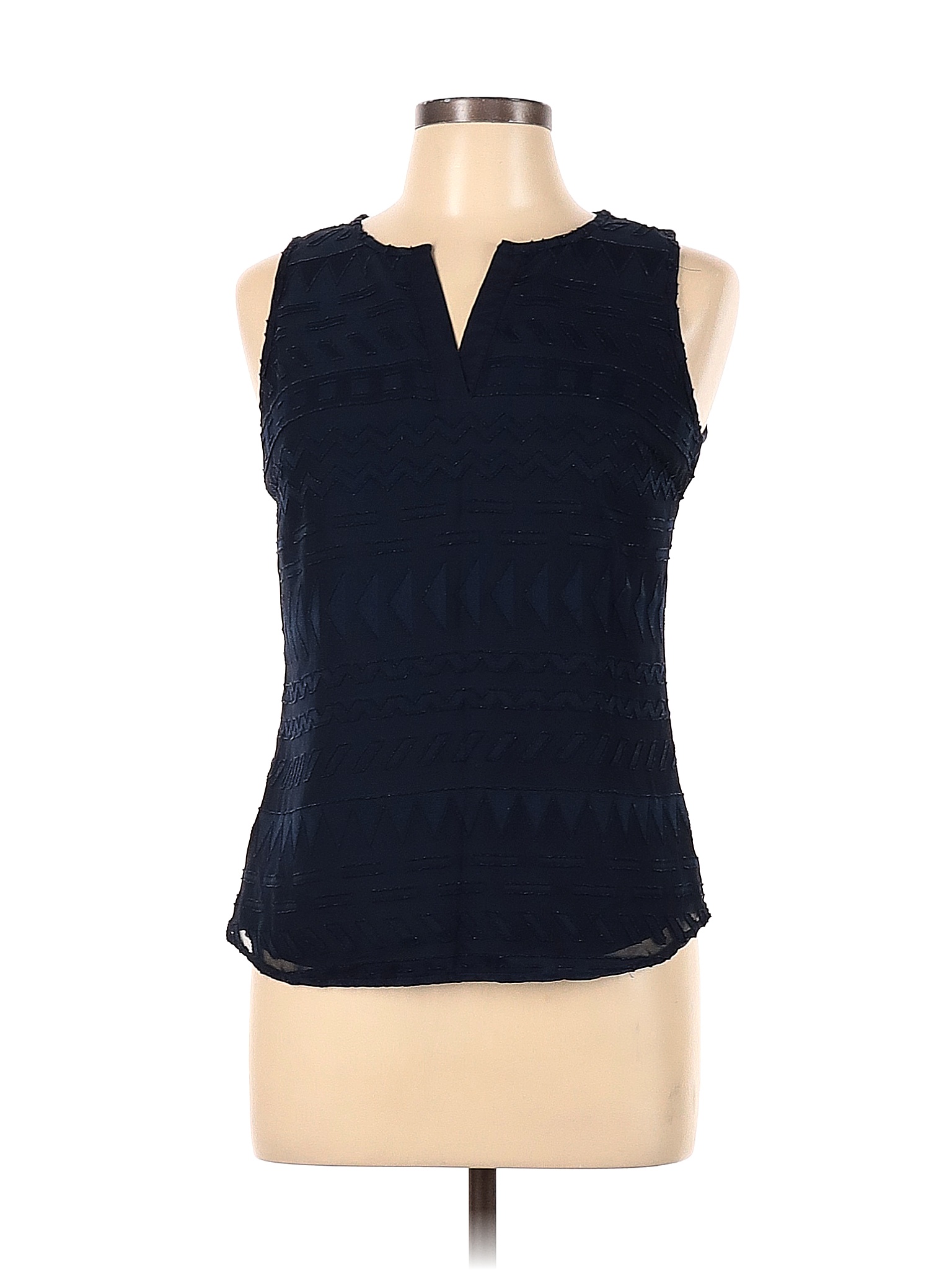 41hawthorn 100 Polyester Solid Blue Sleeveless Top Size S 69 Off