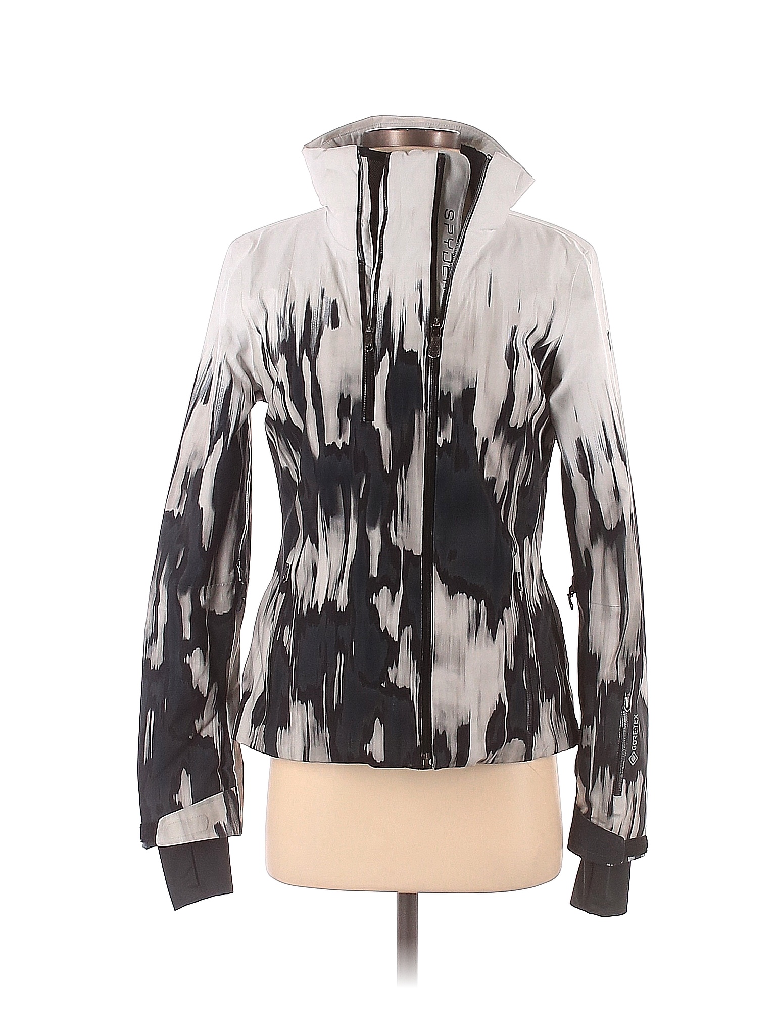 Spyder 100% Polyester Black Splatter Print Inspire Ski Jacket Size 4 ...