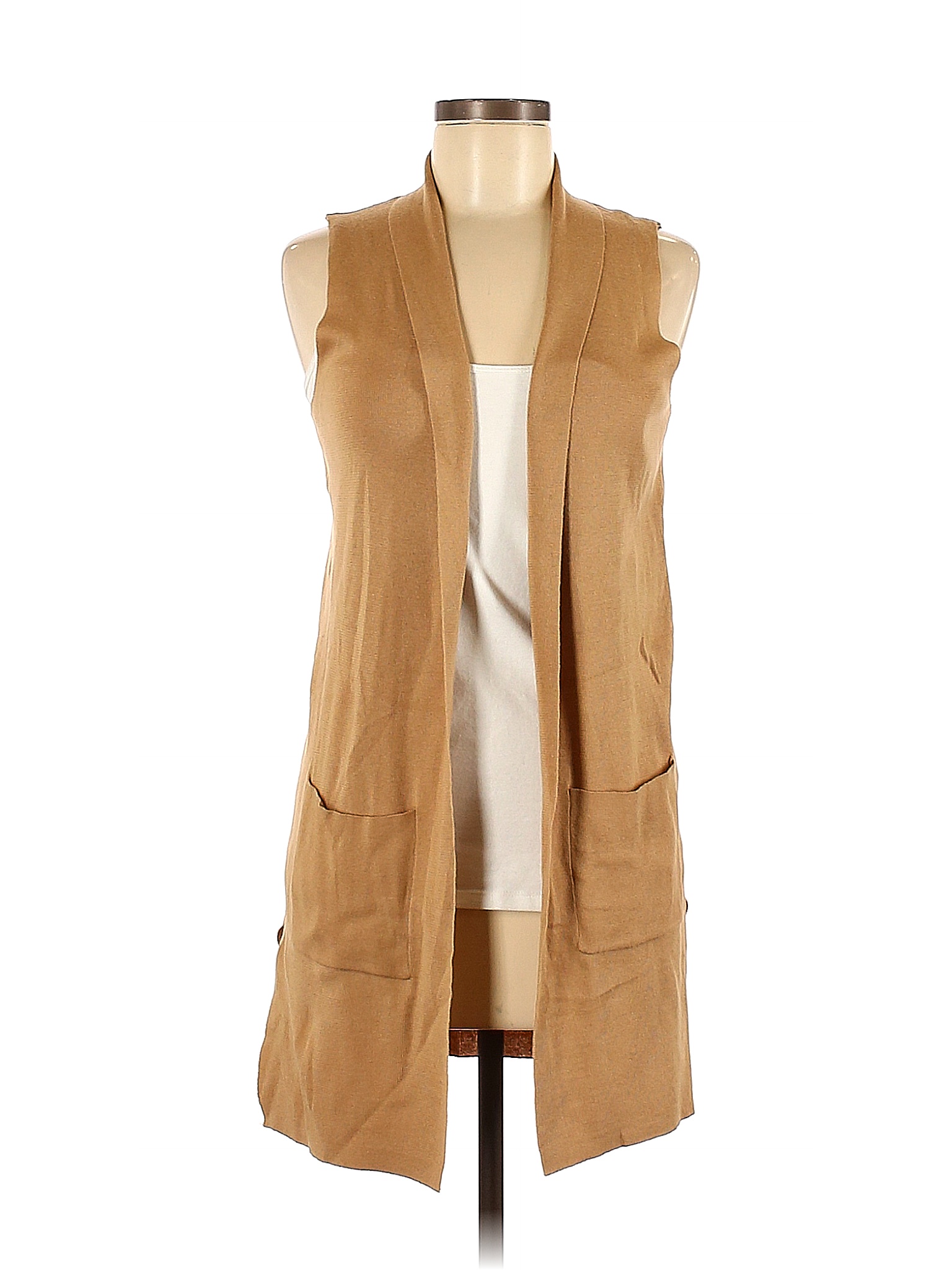 Korye Solid Brown Tan Cardigan Size S - 81% off | thredUP