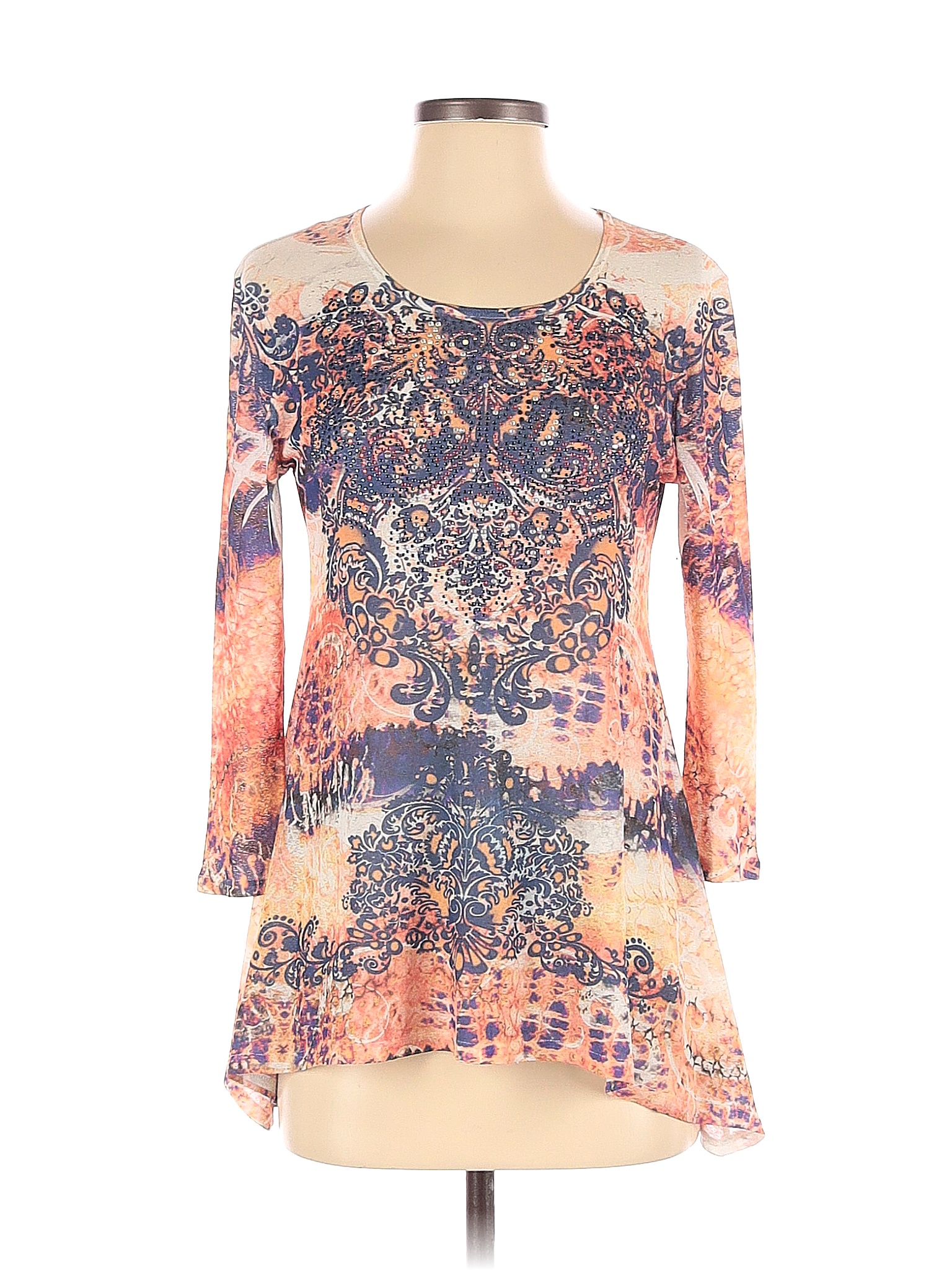 Reba 100% Polyester Orange Long Sleeve Top Size S - 87% off | thredUP