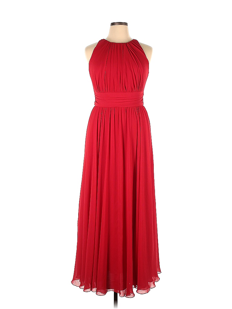 Badgley Mischka Solid Red Ruby Red Gala Gown Size 14 - 89% off | thredUP