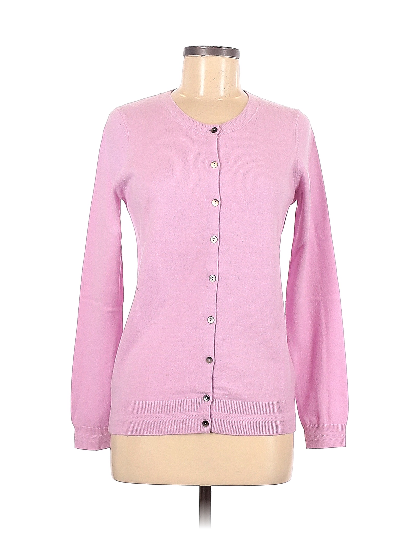 Boden 100% Cashmere Color Block Solid Pink Purple Cashmere Cardigan ...
