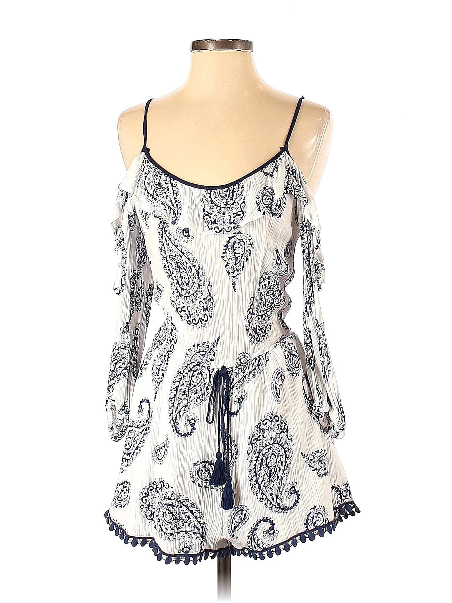 Band of Gypsies 100% Viscose White Romper Size S - 80% off | thredUP