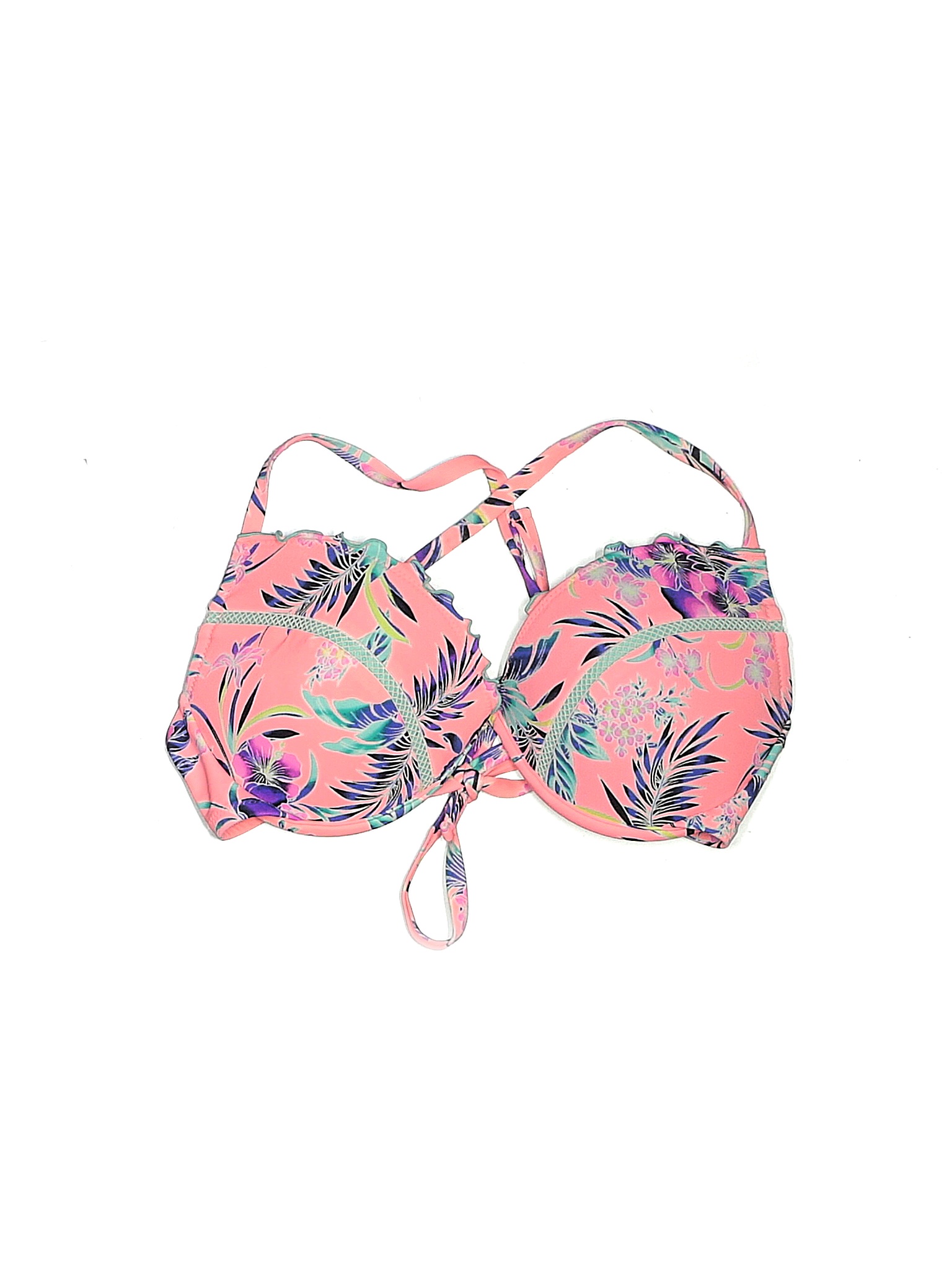 Shade And Shore Tropical Pink Swimsuit Top Size Med 34d 73 Off Thredup