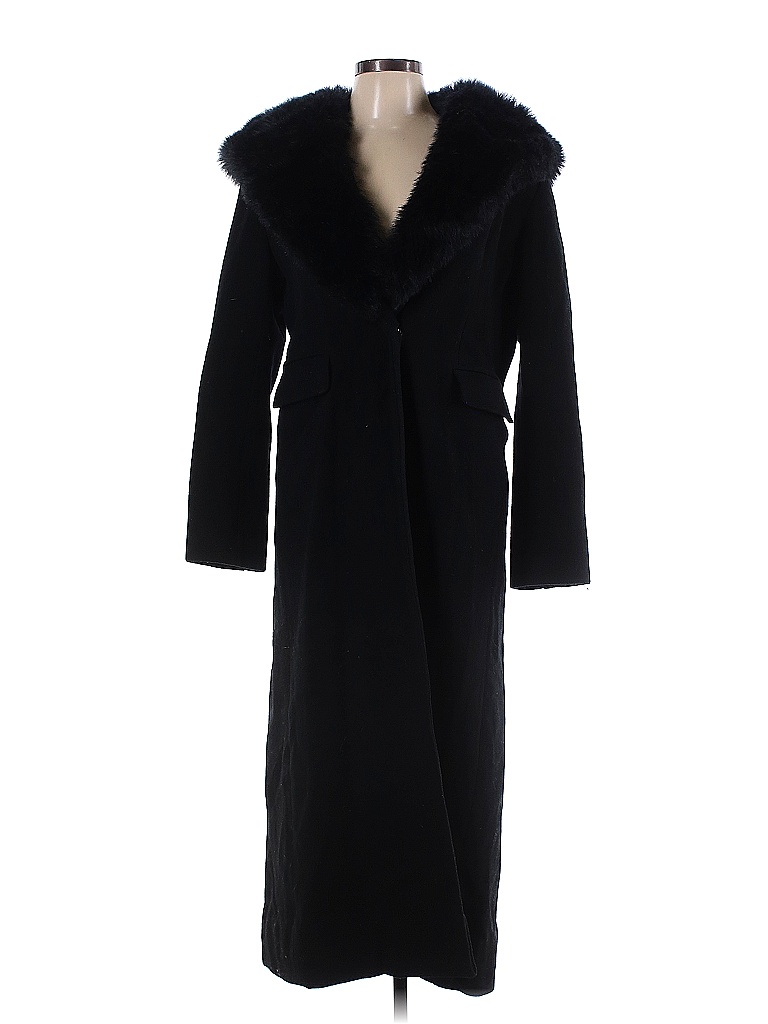 Express 100% Wool Solid Black Wool Coat Size 11 - 12 - 82% off | thredUP