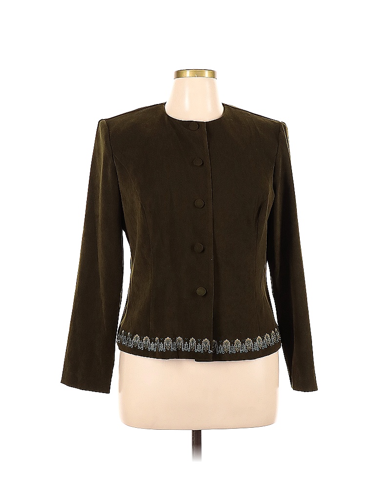 Koret Solid Colored Green Blazer Size 14 - 89% off | thredUP