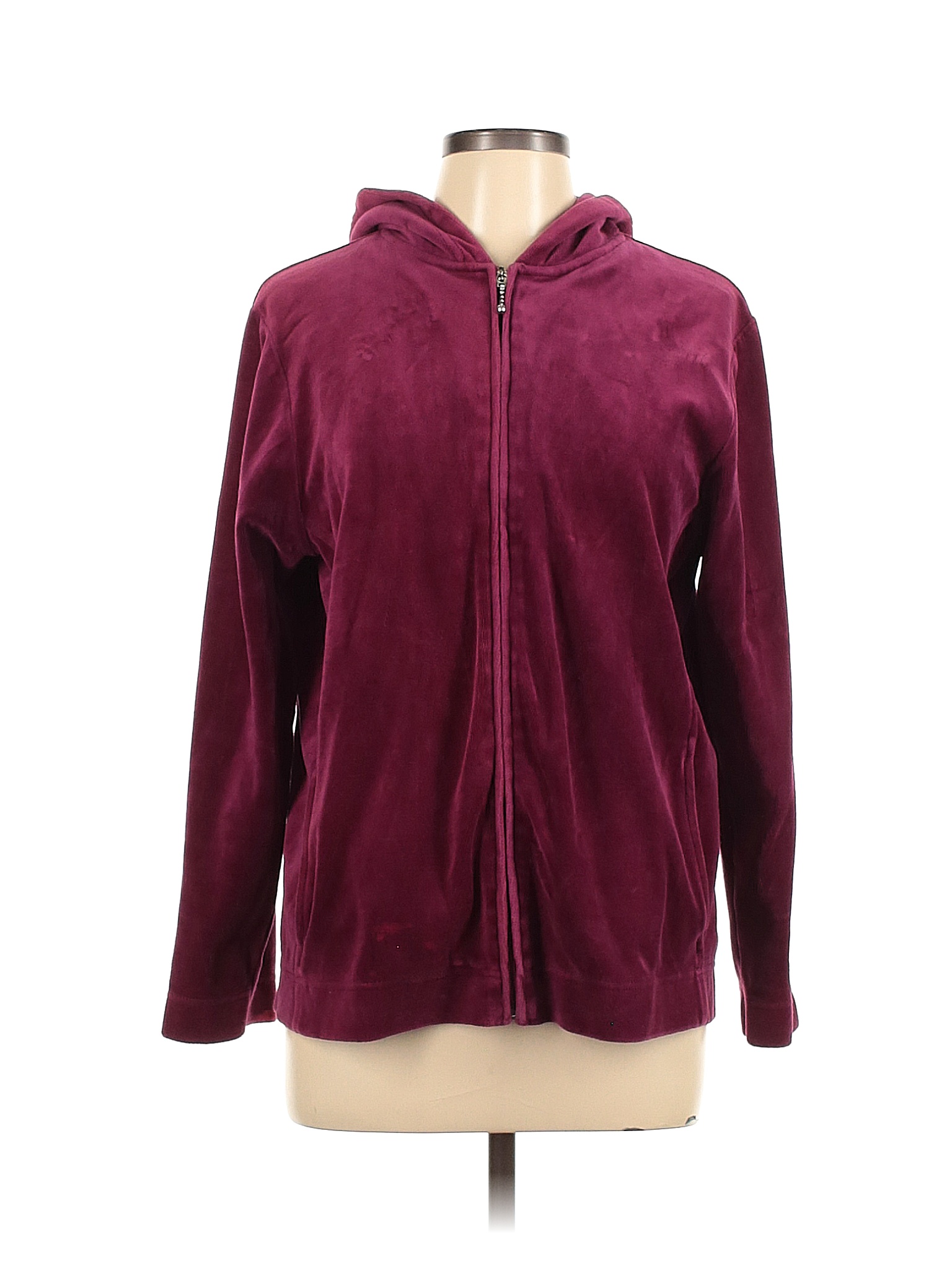 Bobbie Brooks Solid Maroon Burgundy Zip Up Hoodie Size 10 - 62% off ...