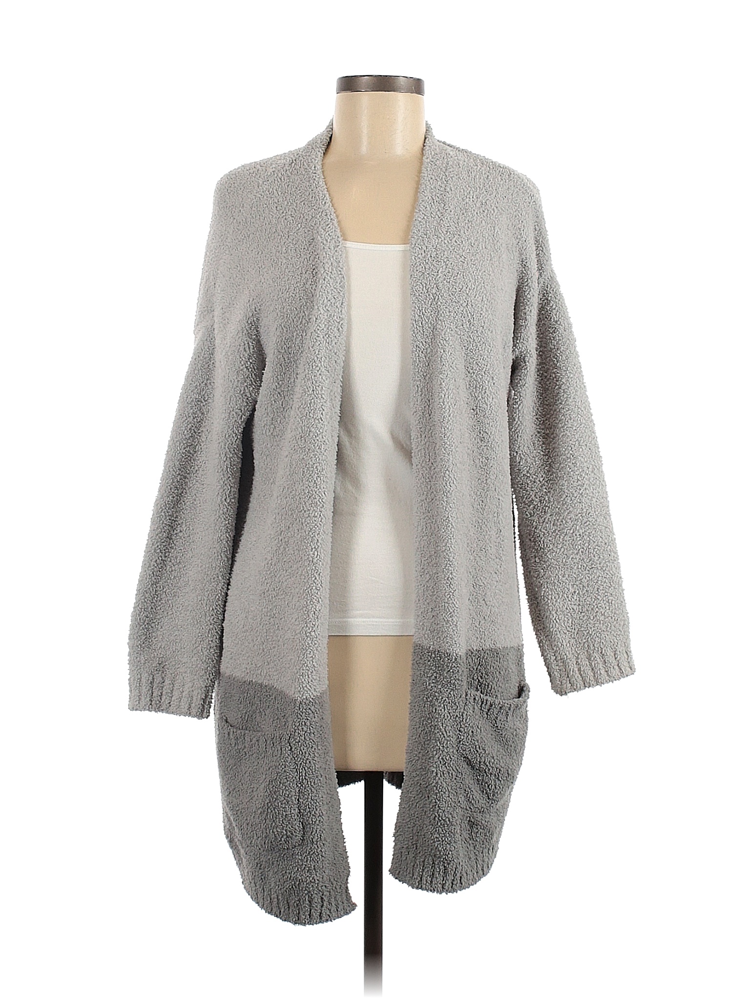 Thread & Supply 100% Polyester Solid Gray Cardigan One Size - 76% off ...