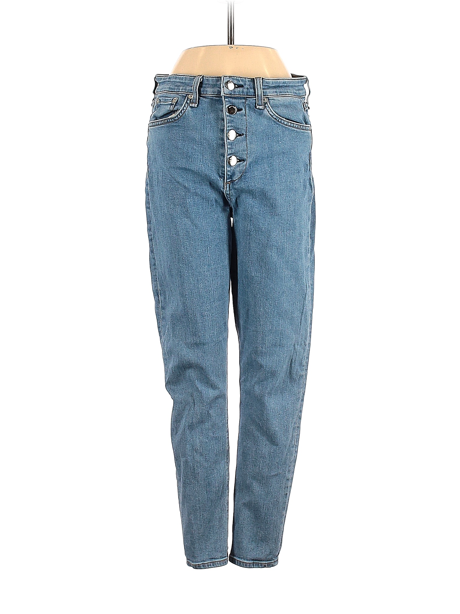 Rag & Bone Solid Blue Jeans 28 Waist - 79% off | thredUP