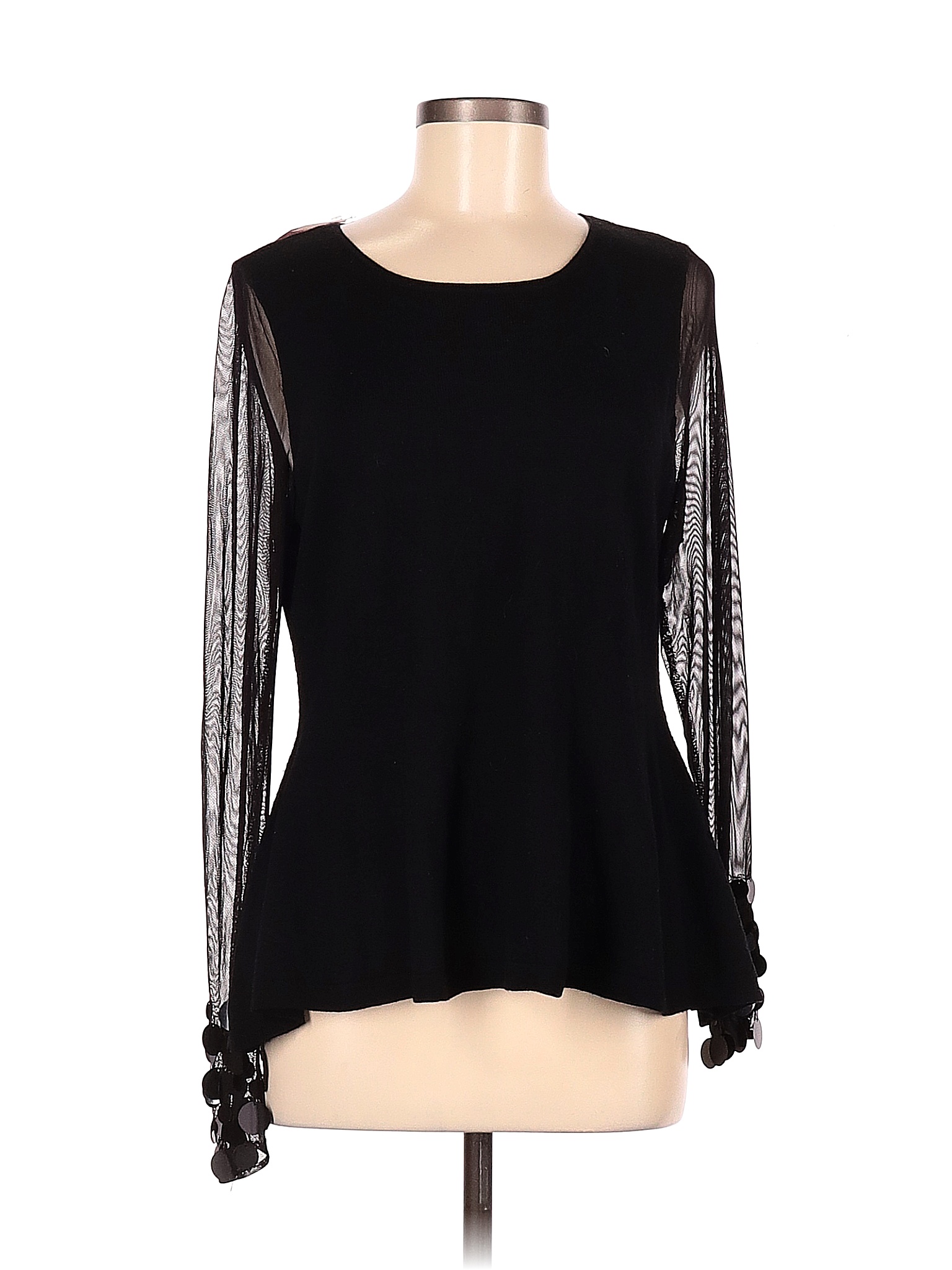 Heidi Weisel 100% Acrylic Solid Black Long Sleeve Top Size M - 88% off ...