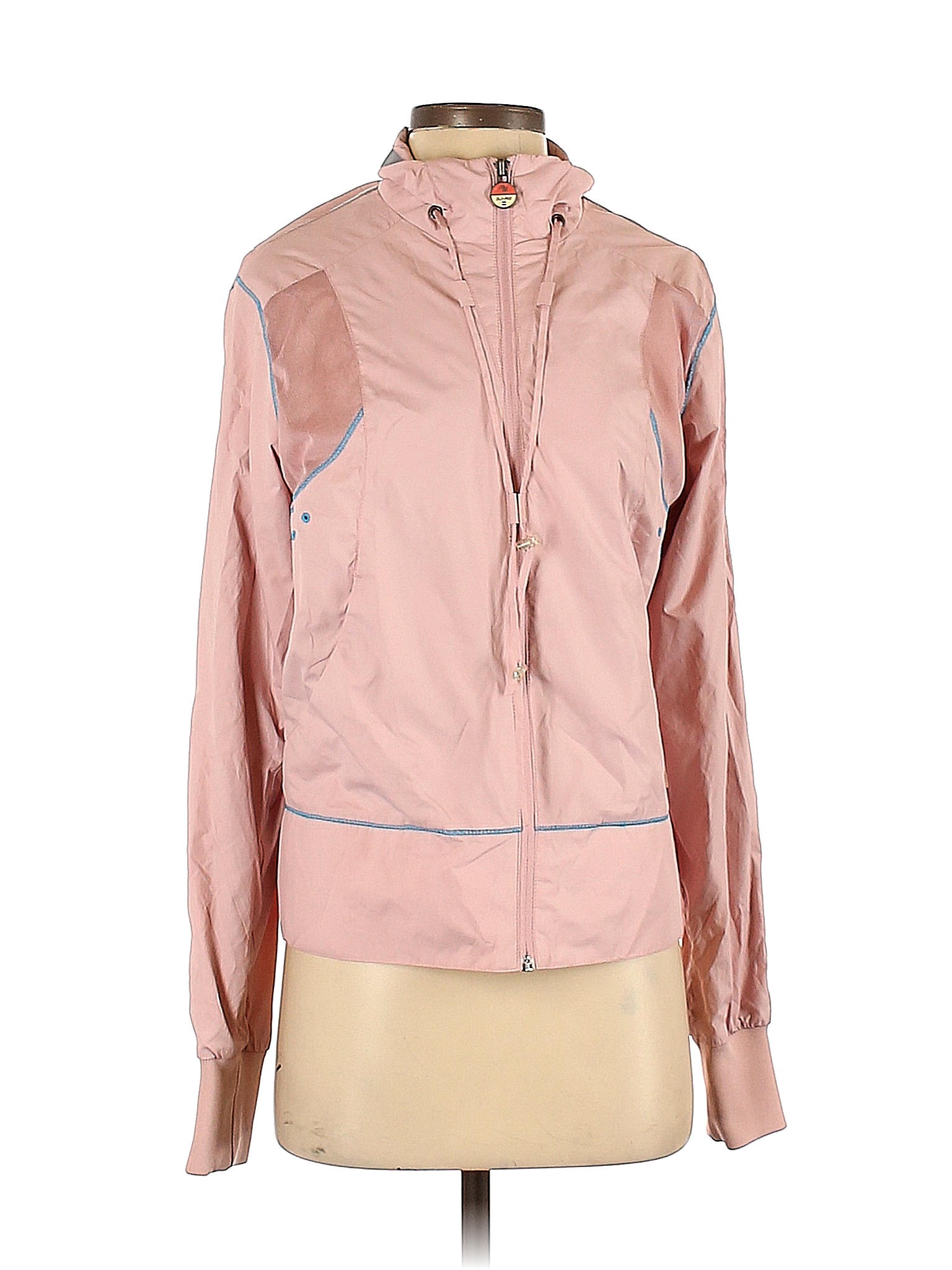 Basic House 100% Polyester Solid Colored Pink Windbreaker Size S - 86% ...