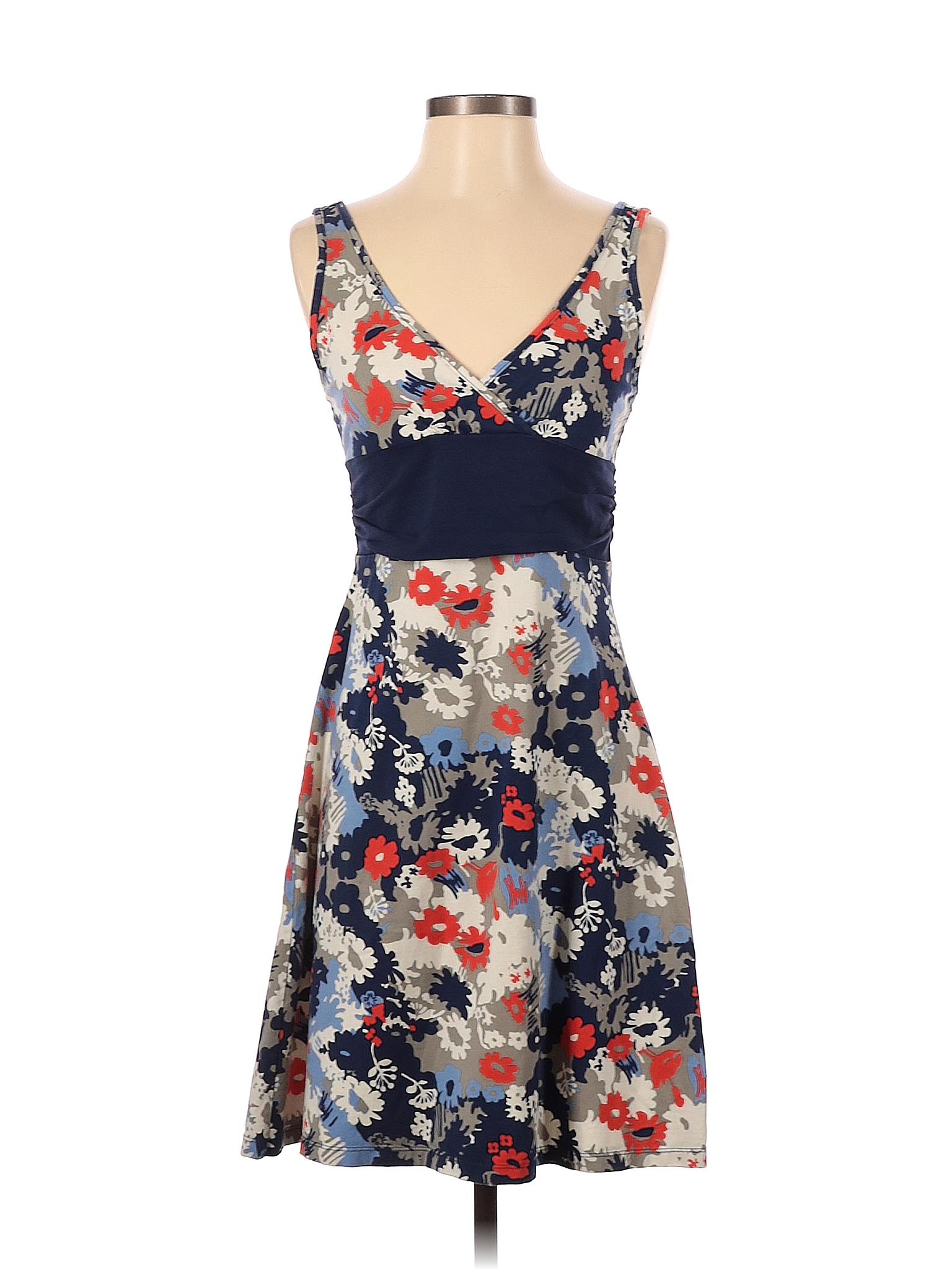 Patagonia Color Block Floral Multi Color Blue Casual Dress Size XS - 57 ...