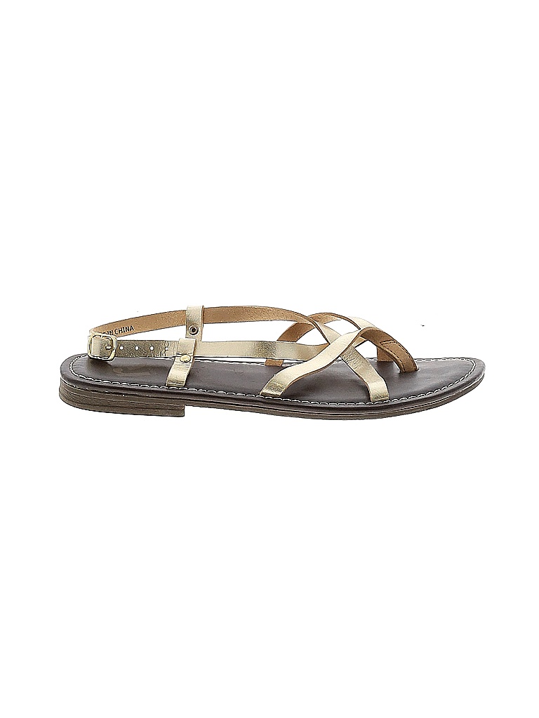 REPORT Solid Brown Gold Sandals Size 6 1/2 - 67% off | thredUP