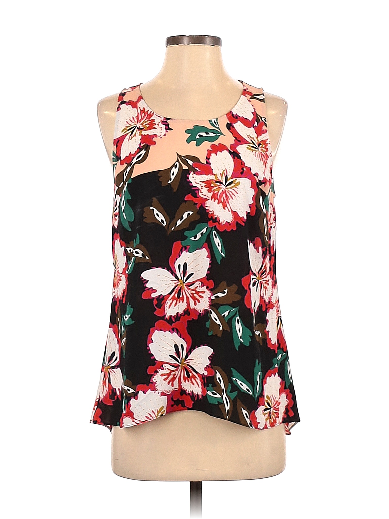 Cabi 100 Polyester Floral Black Sleeveless Blouse Size S 72 Off