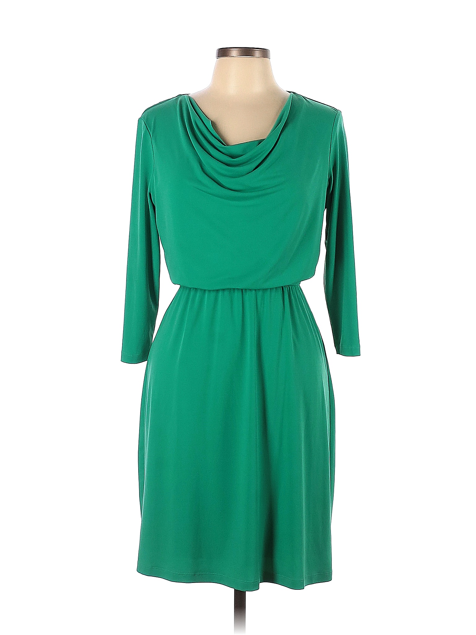 Donna Ricco Solid Green Casual Dress Size 10 - 89% off | thredUP