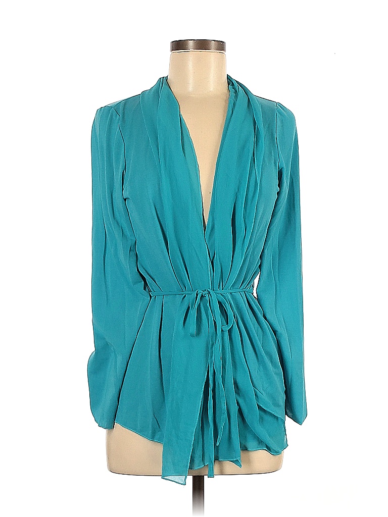 Susan Graver Solid Teal Blue Cardigan Size S 78 Off Thredup