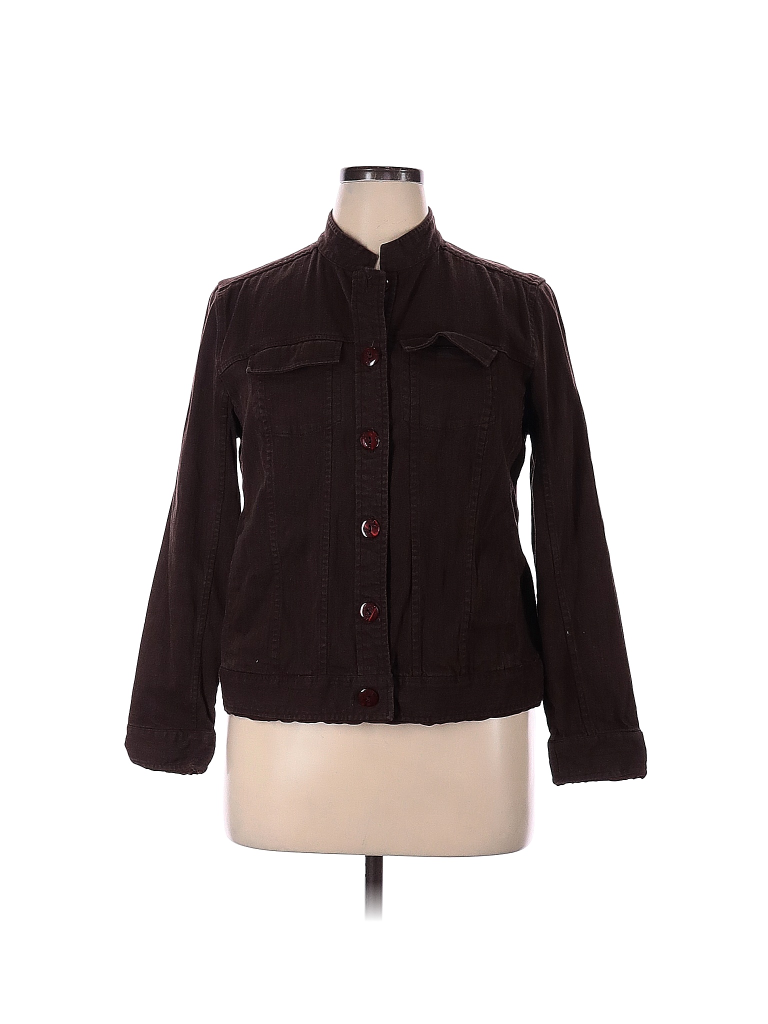 Cj Banks Solid Brown Jacket Size x - 84% off | thredUP