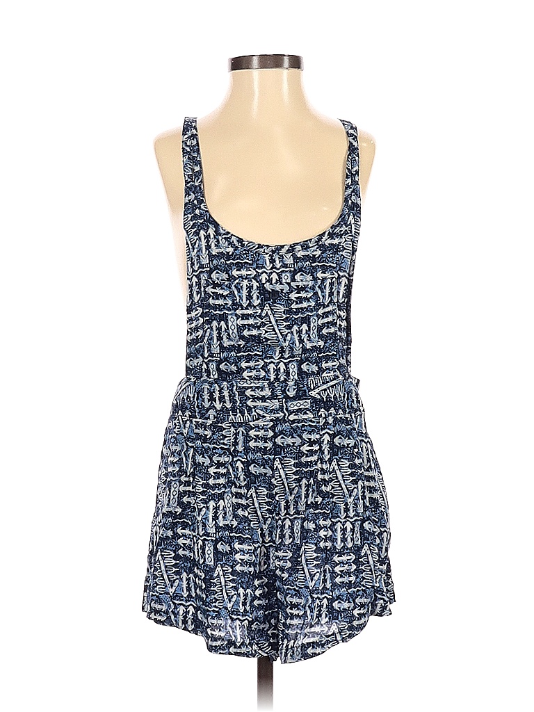 Ecote 100% Rayon Multi Color Blue Romper Size XS - 86% off | thredUP