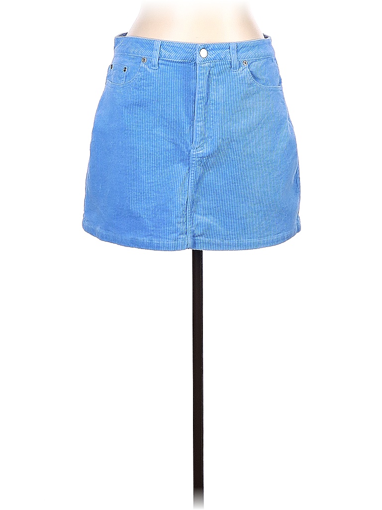 Handm Solid Blue Casual Skirt Size 12 68 Off Thredup
