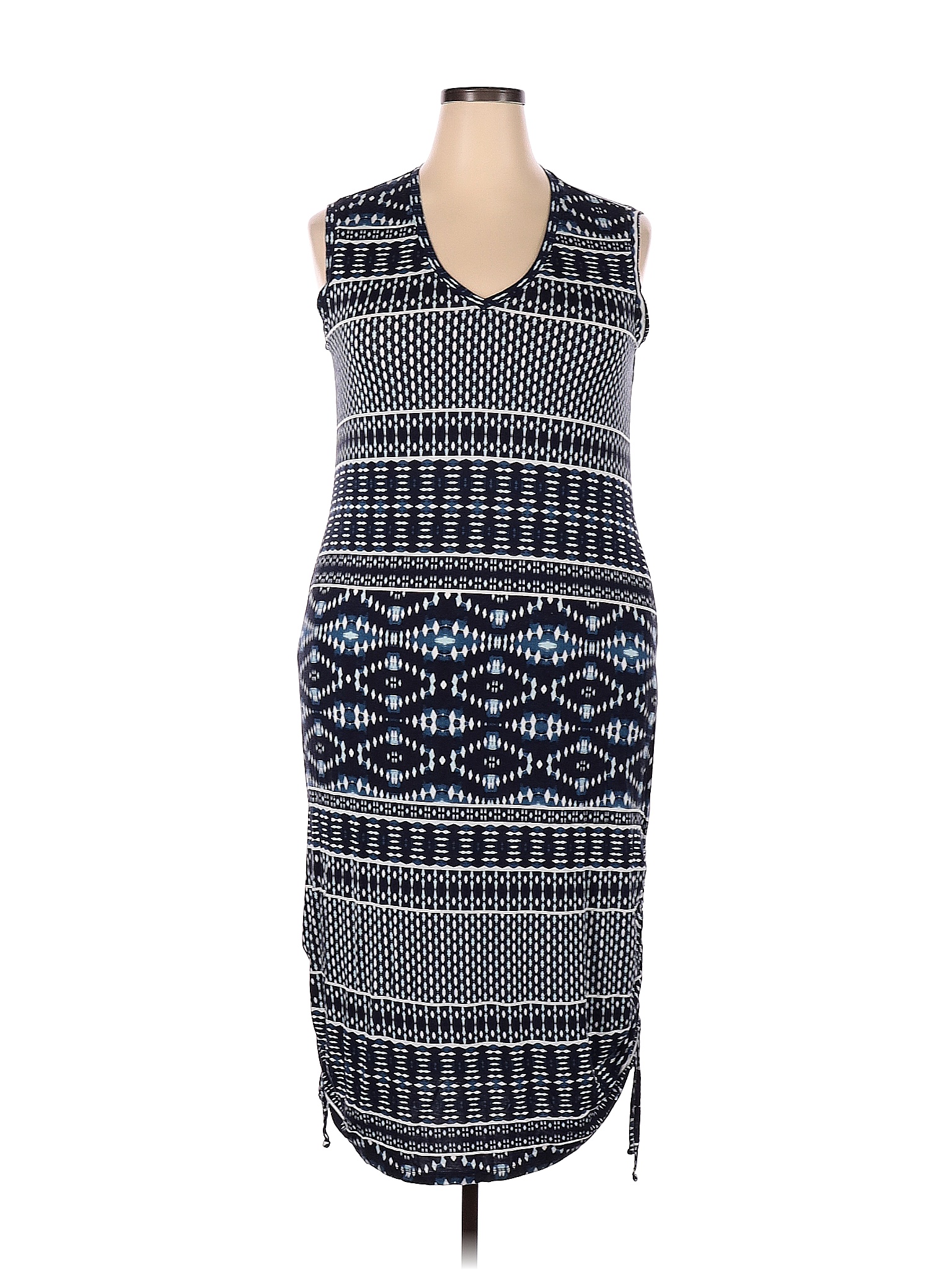 Lane Bryant Multi Color Blue Casual Dress Size 14 - 16 Plus (Plus) - 64 ...