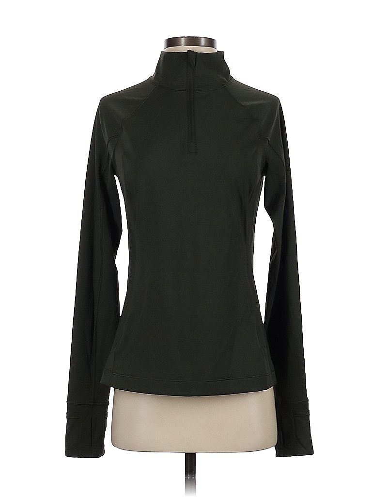Athleta Solid Green Track Jacket Size S - 65% off | thredUP