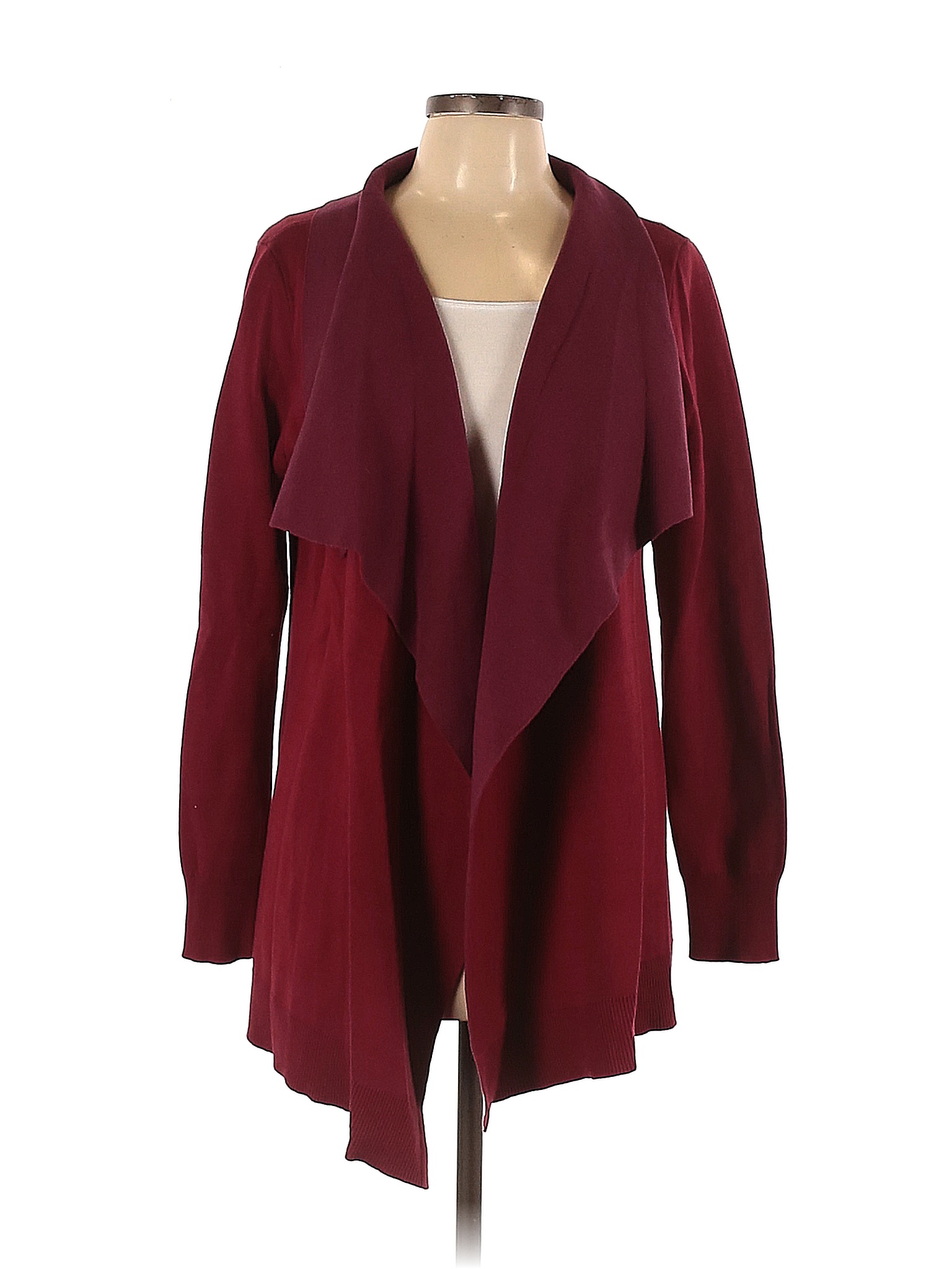 CAbi Solid Maroon Burgundy Cardigan Size L - 74% off | thredUP