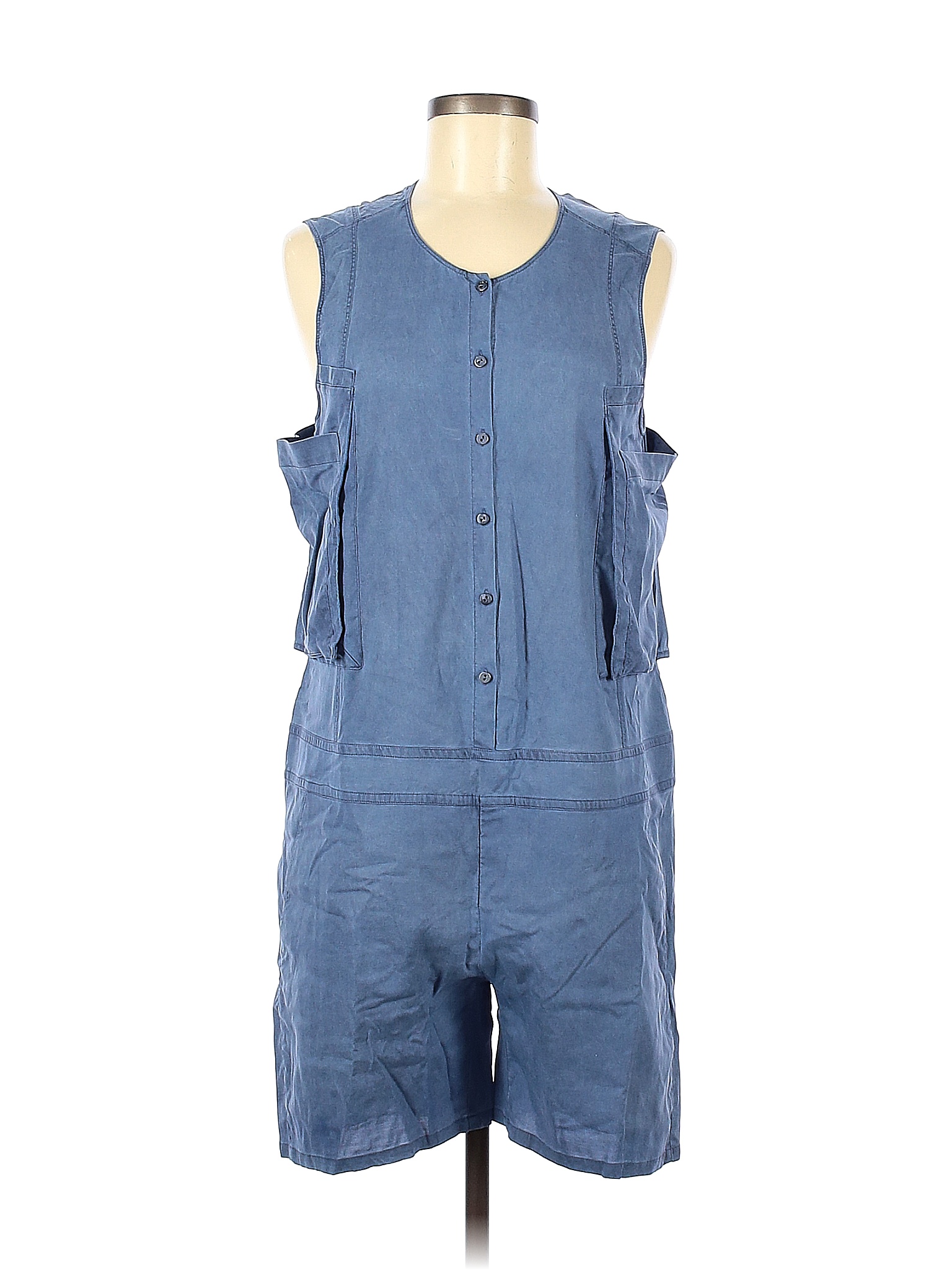 Theyskens' Theory Solid Blue Romper Size 8 - 85% off | thredUP