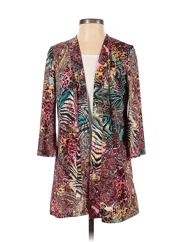 Slinky Brand 100% Polyester Pink Cardigan Size XS - 75% off | thredUP