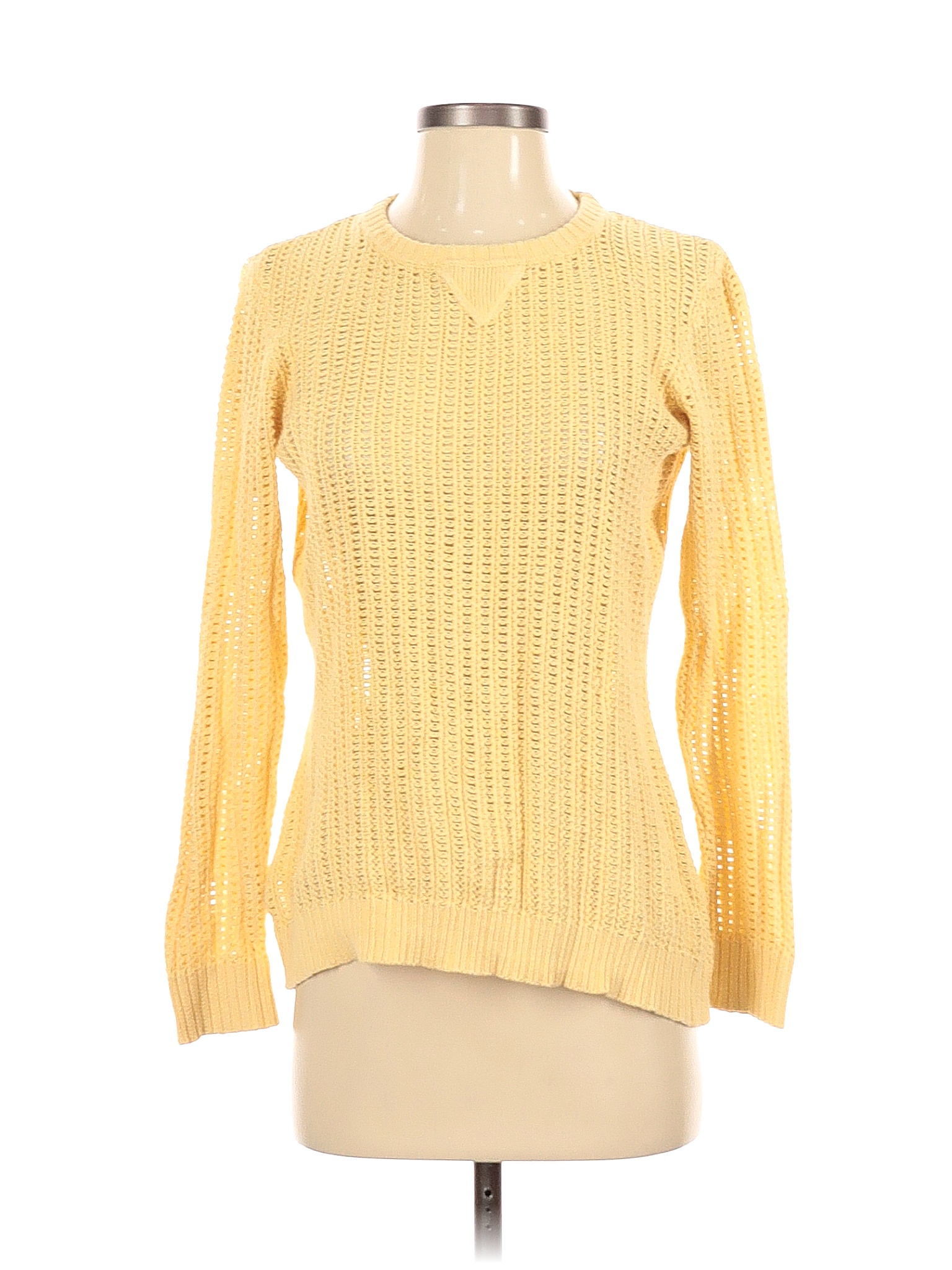 Ruff Hewn 100% Cotton Solid Color Block Colored Yellow Pullover Sweater ...