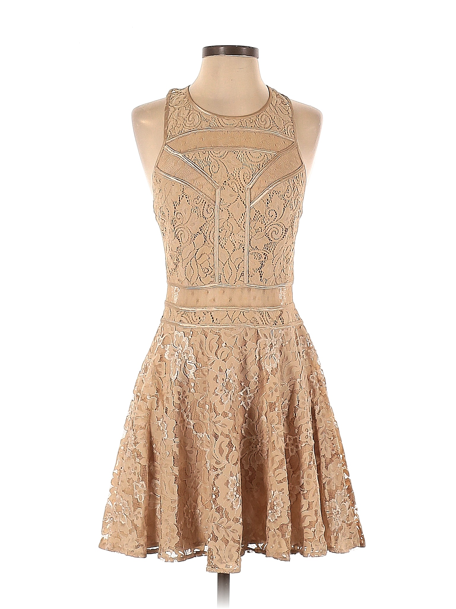 Bebe Solid Tan Cocktail Dress Size 0 - 93% off | thredUP