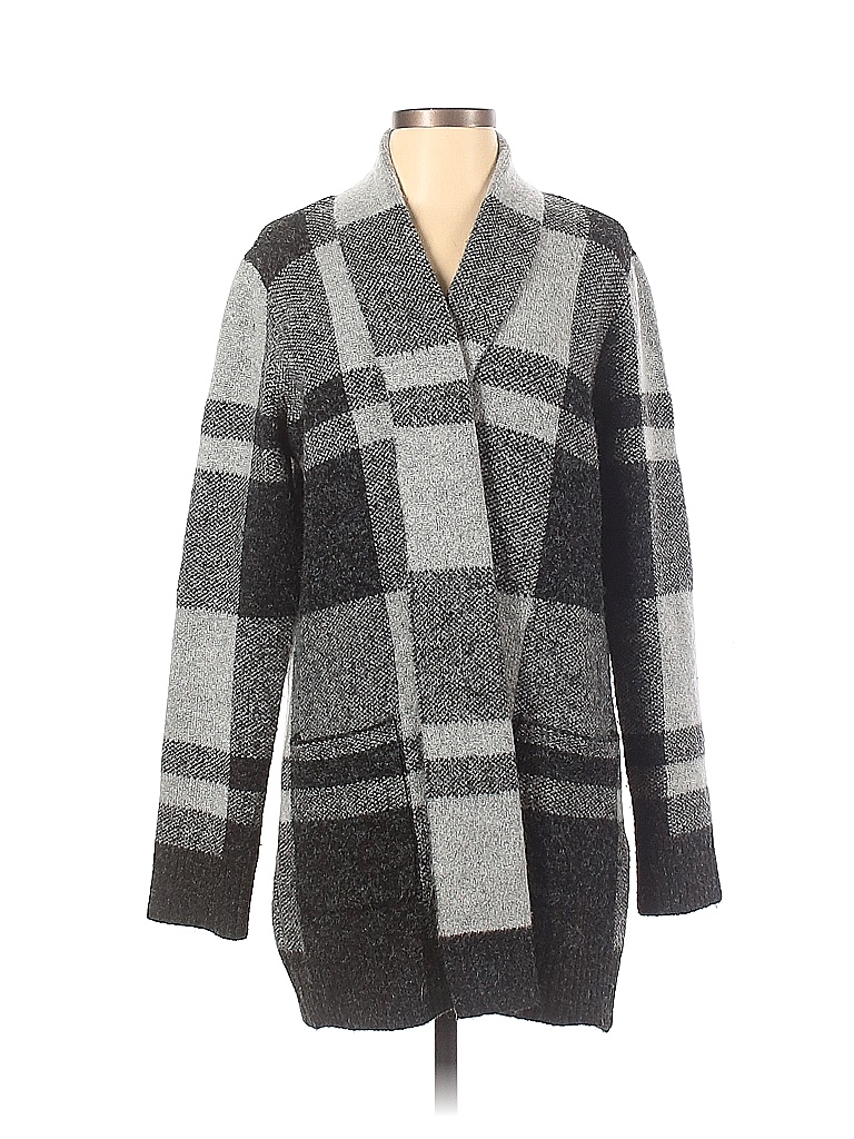 Cyrus Checkered-gingham Gray Cardigan Size S - 68% off | thredUP